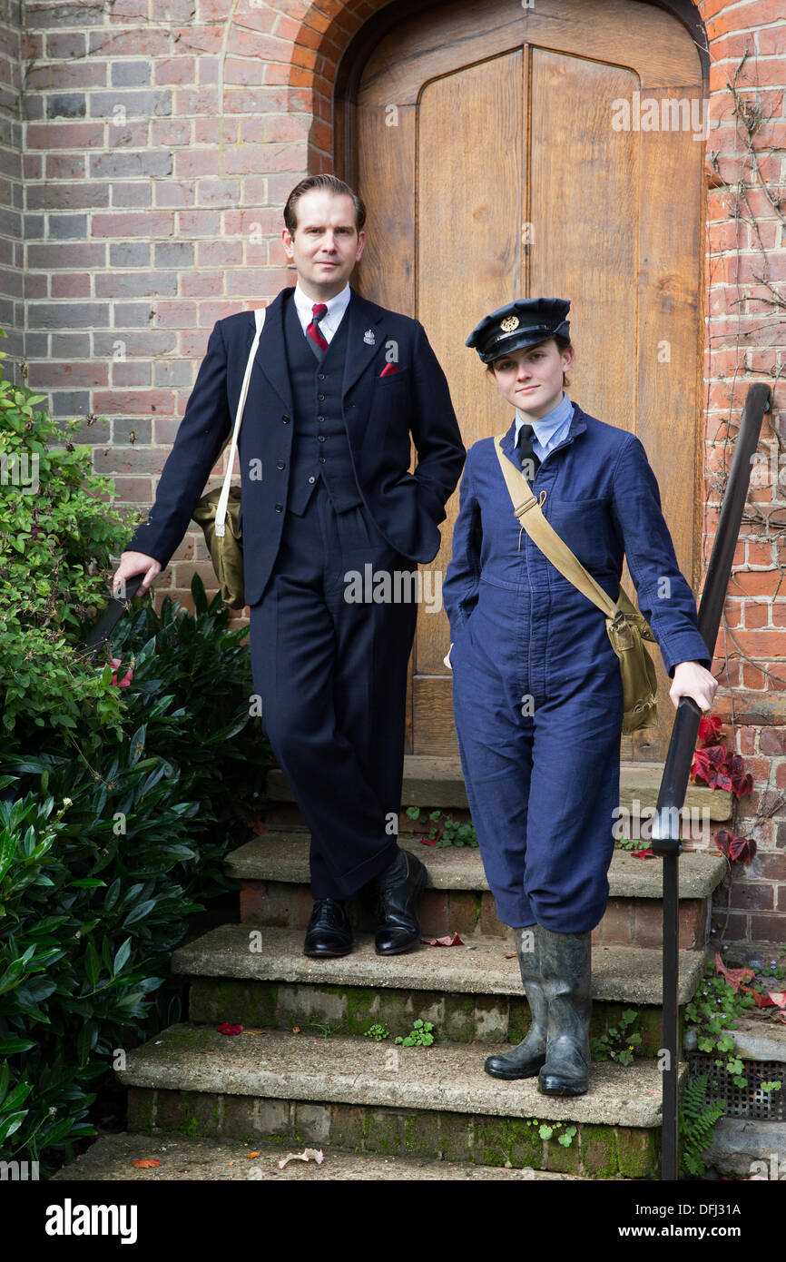 Sorrel Gilbert dressed as a 1943 working WAF (Women's Air Force) with ...