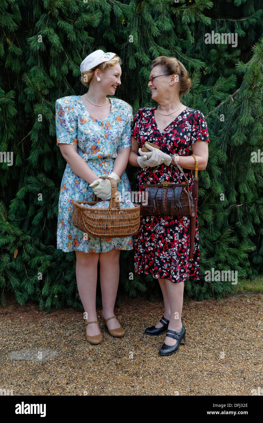Georgina left with mother Lynsey in authentic 1940s fashion recreate ...