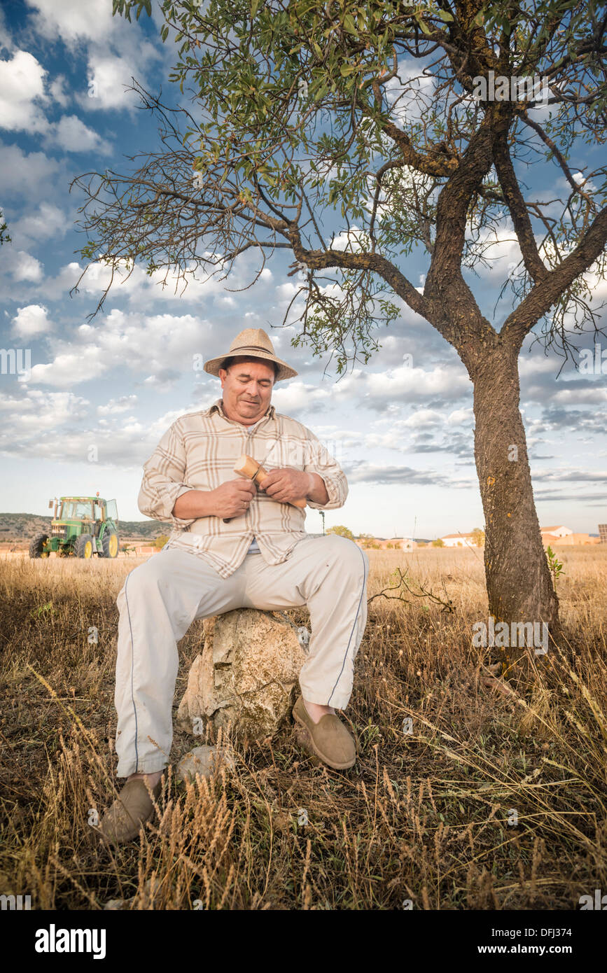 Farmer lunch field hi-res stock photography and images - Alamy
