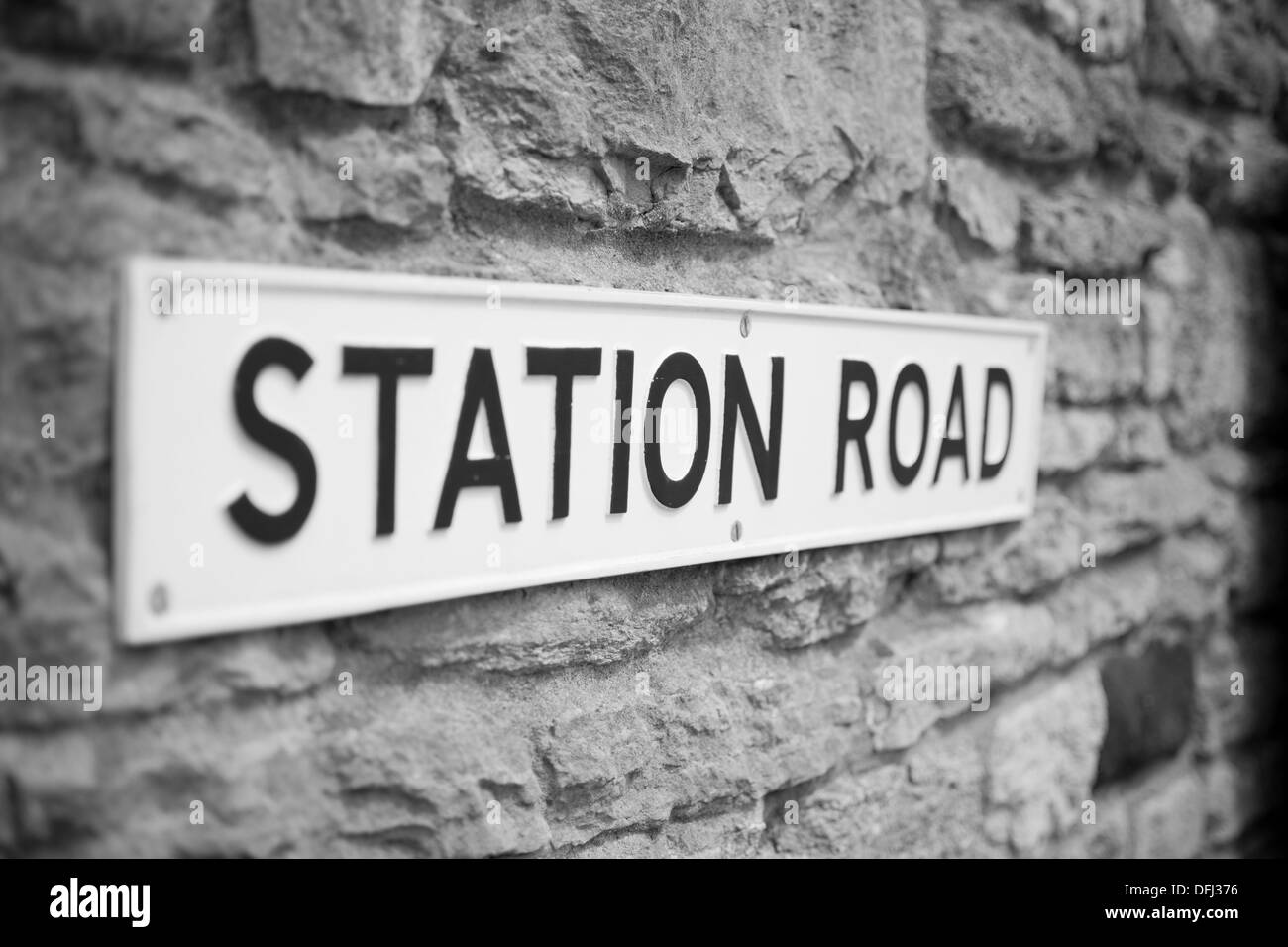 Station Road sign in Swanage Stock Photo - Alamy