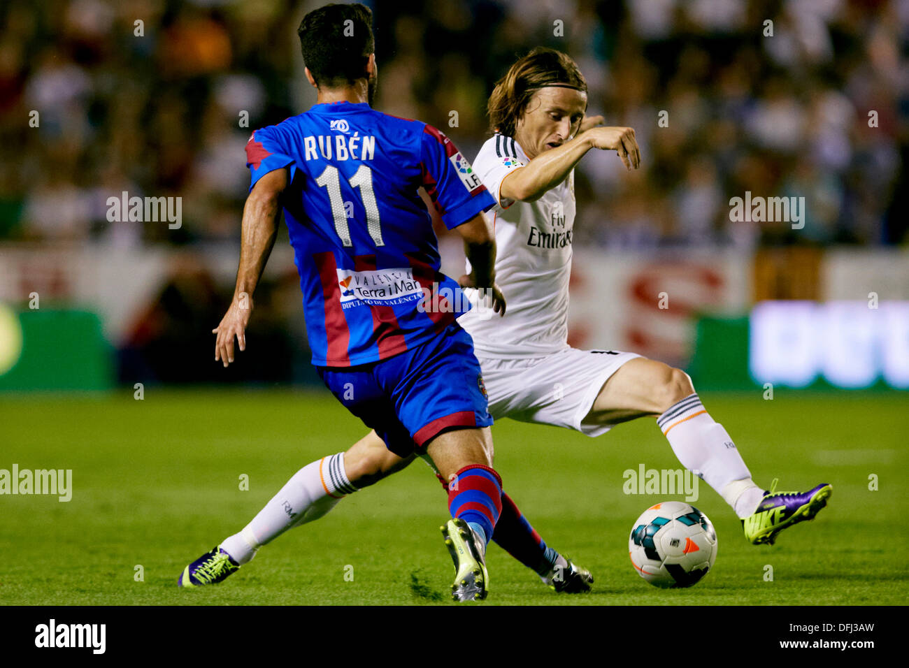 Valencia, Spain. 05th Oct, 2013. Midfielder Luka Modric of Real Madrid ...