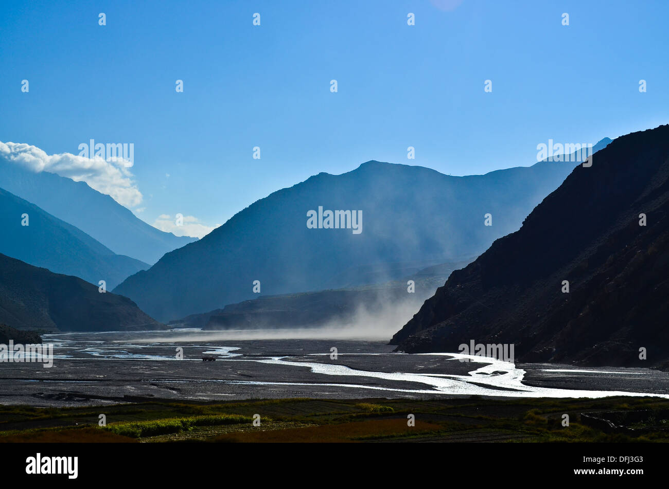 nice view in Nepal Stock Photo - Alamy