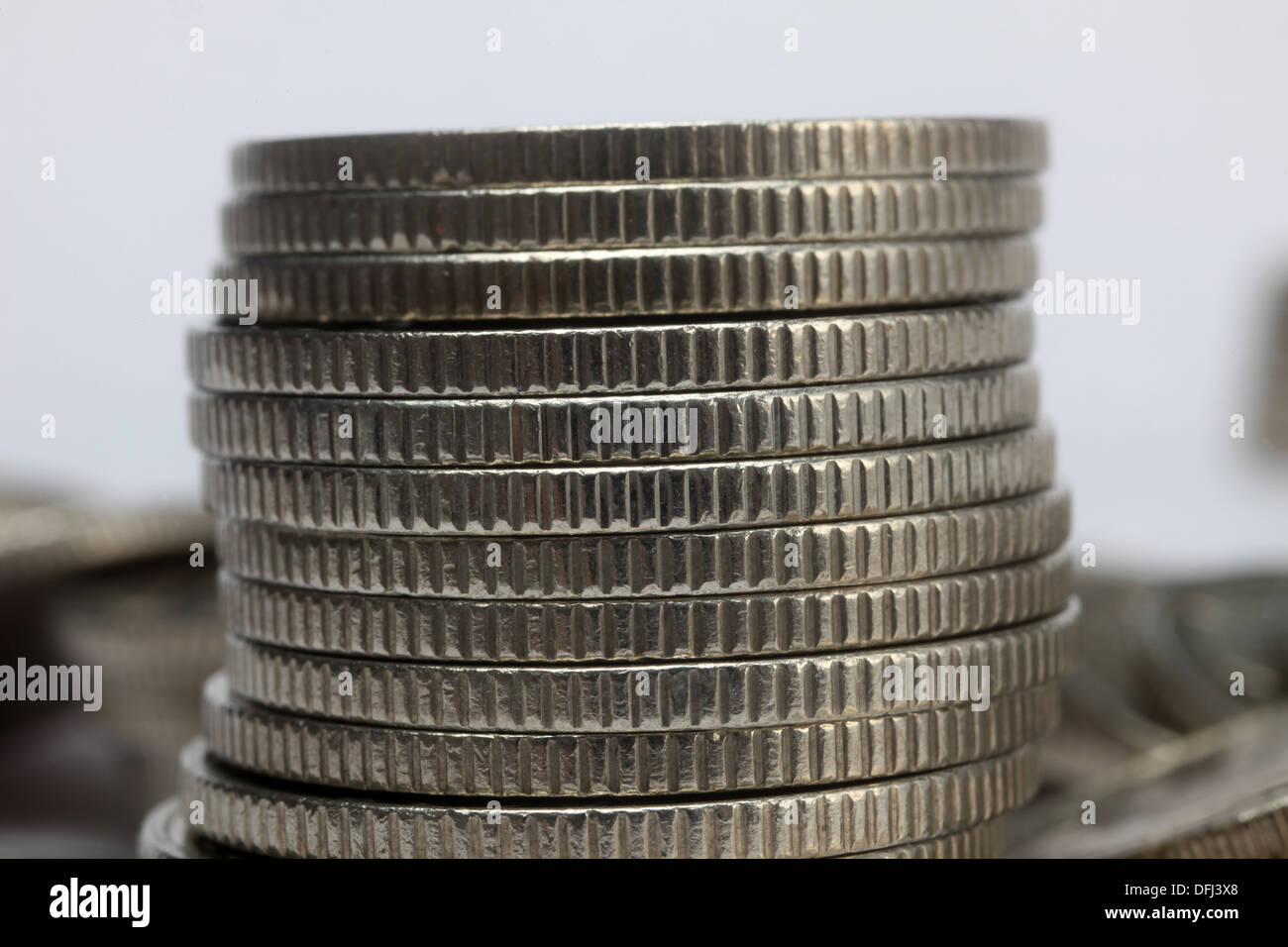 Stacks of money coins Stock Photo - Alamy