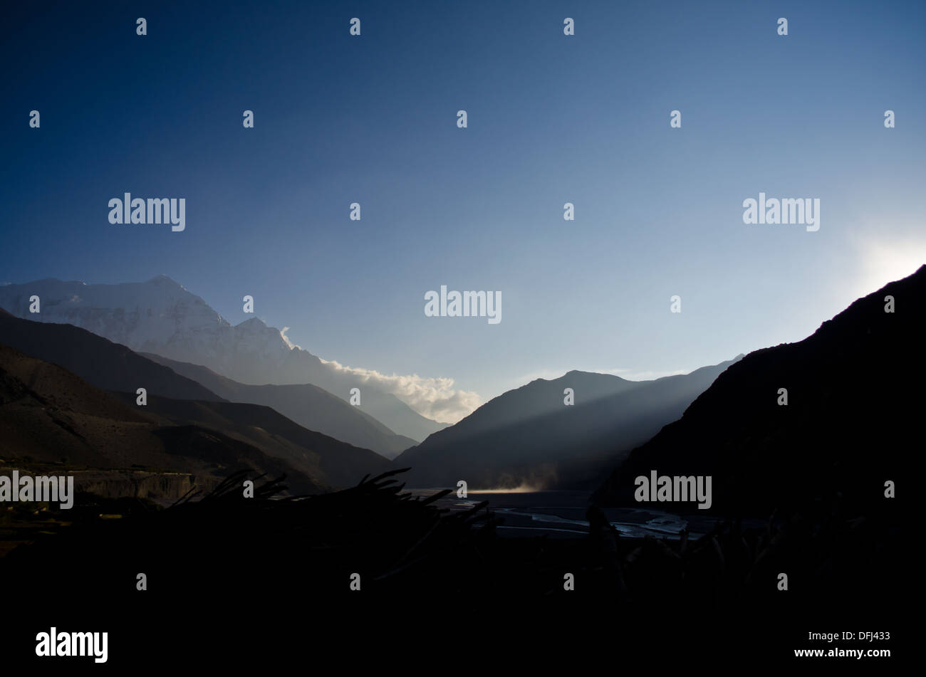 nice view in Nepal Stock Photo - Alamy