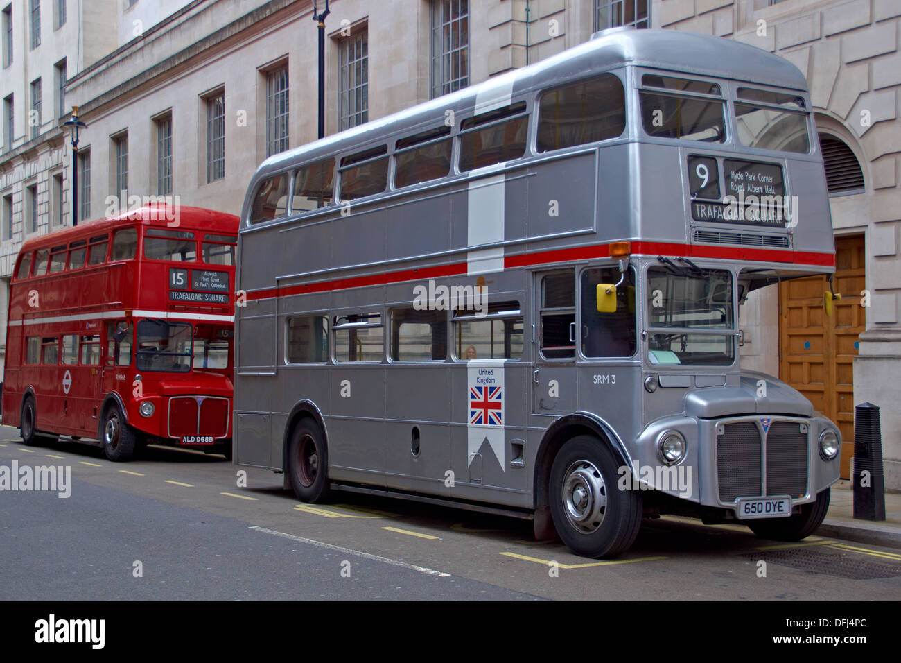 Routemaster buses in London Stock Photo - Alamy