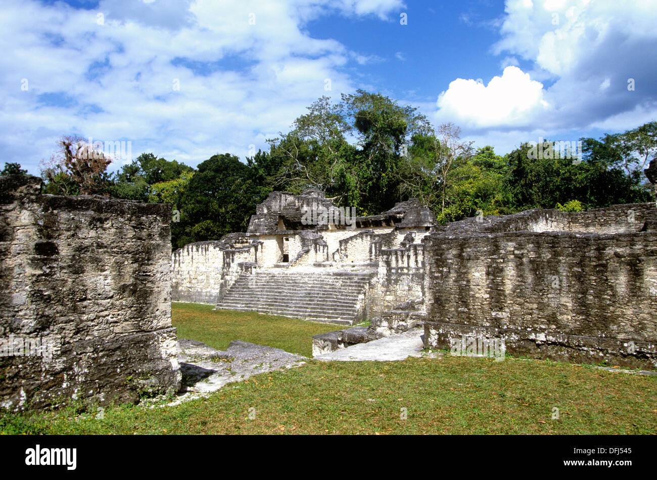 Central Acropolis at Tikal, Guatemala Stock Photo - Alamy