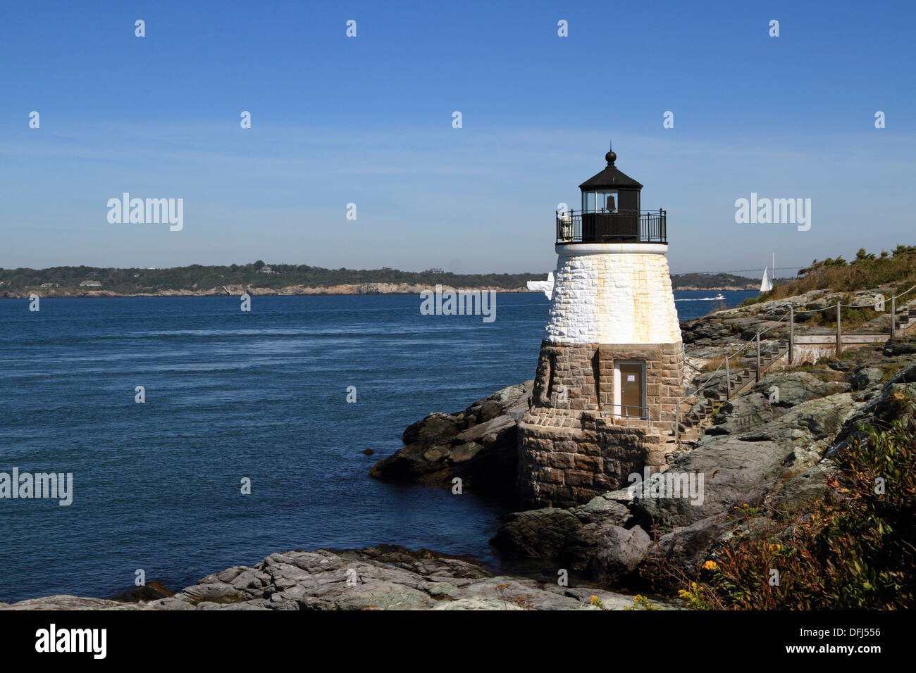 Castle Hill Lighthouse, Newport Rhode Island, USA Stock Photo - Alamy