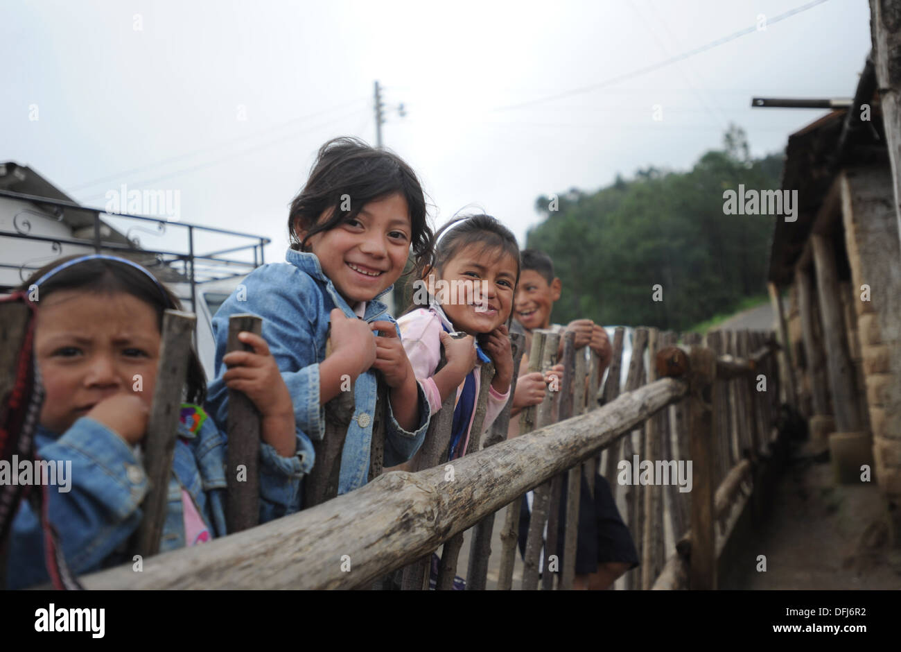 Guatemala indigenous children smile for photograph in Caserio Panuca ...