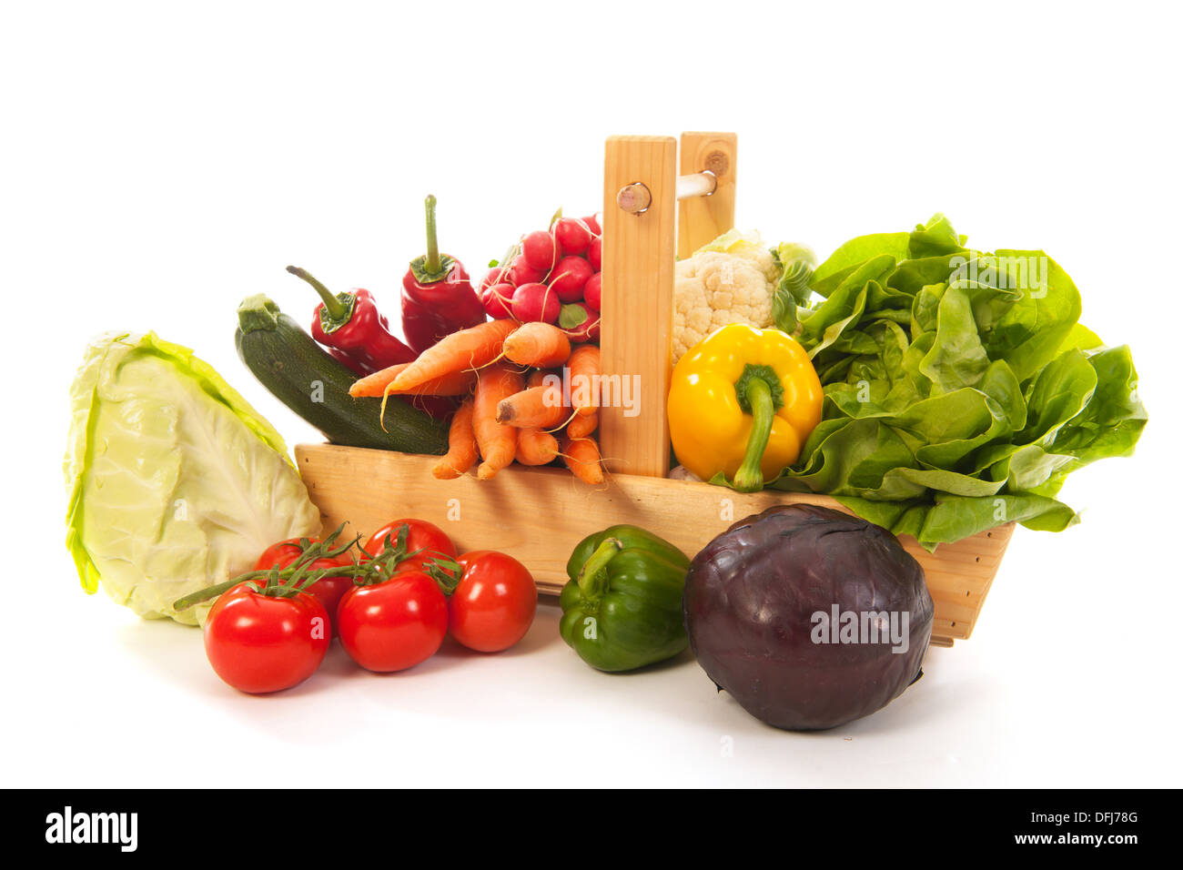 Fresh zucchini in basket Cut Out Stock Images & Pictures - Alamy