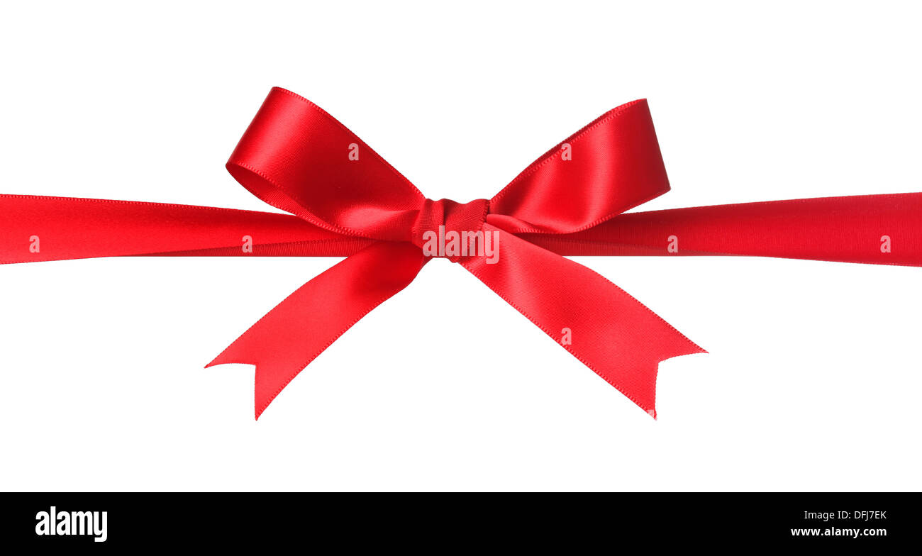 Red bow isolated on white Stock Photo - Alamy