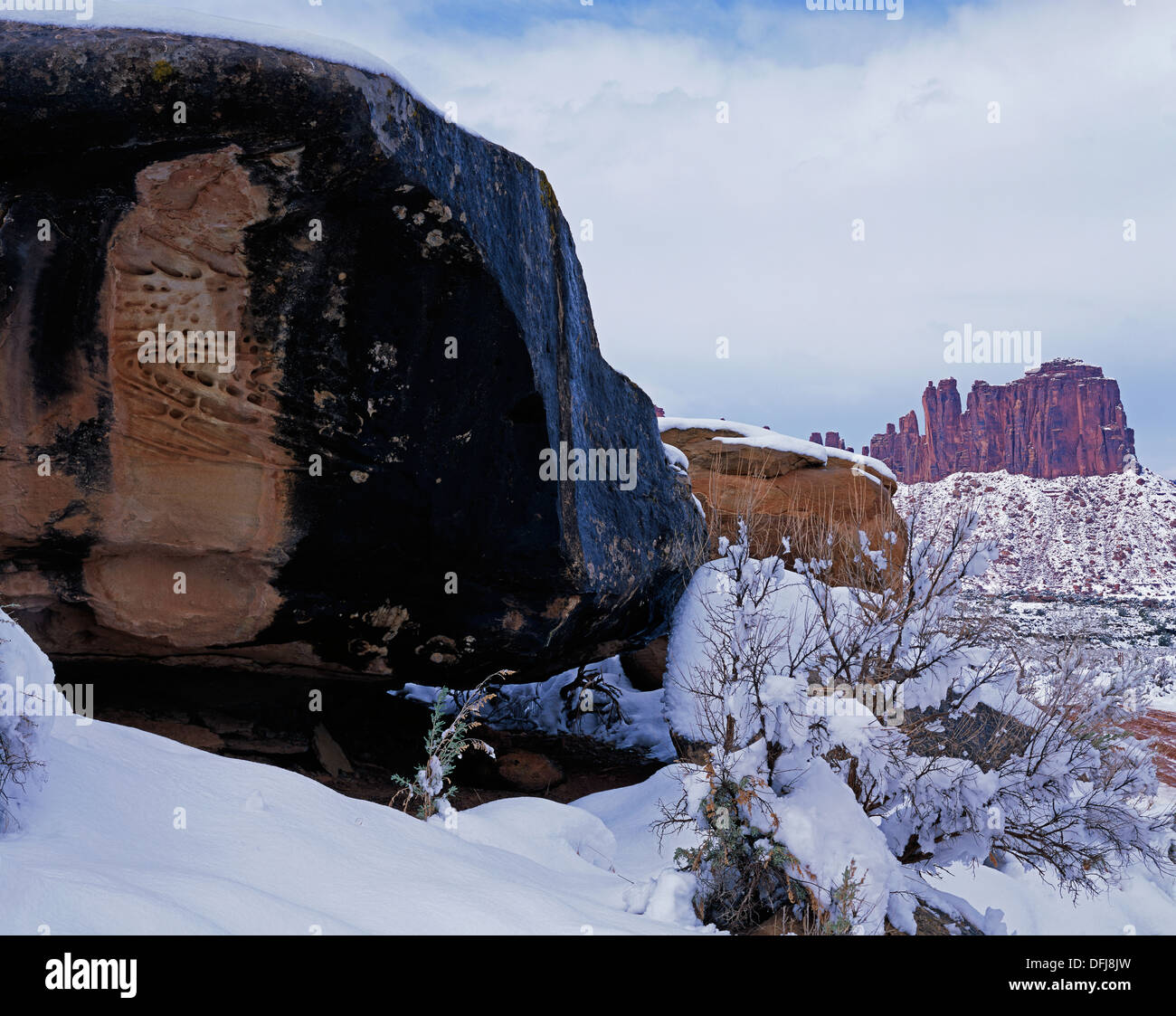 Rock swirl in Canyonlands National Park, Needles District, UT Stock ...