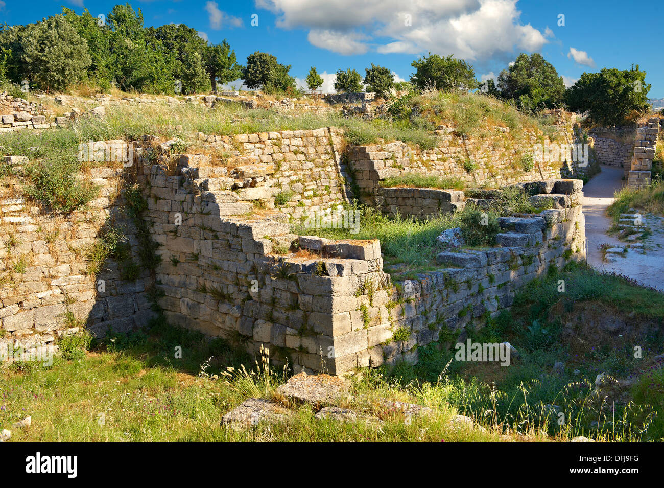 Portion of the walls & entrance gate of Troy (VII), identified as the ...