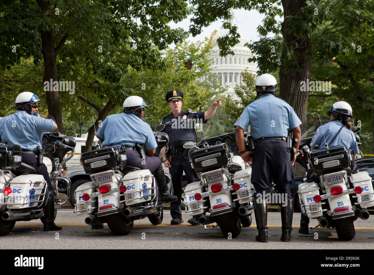 MPD Motorcycle unit policemen at the US Capitol building - Washington ...