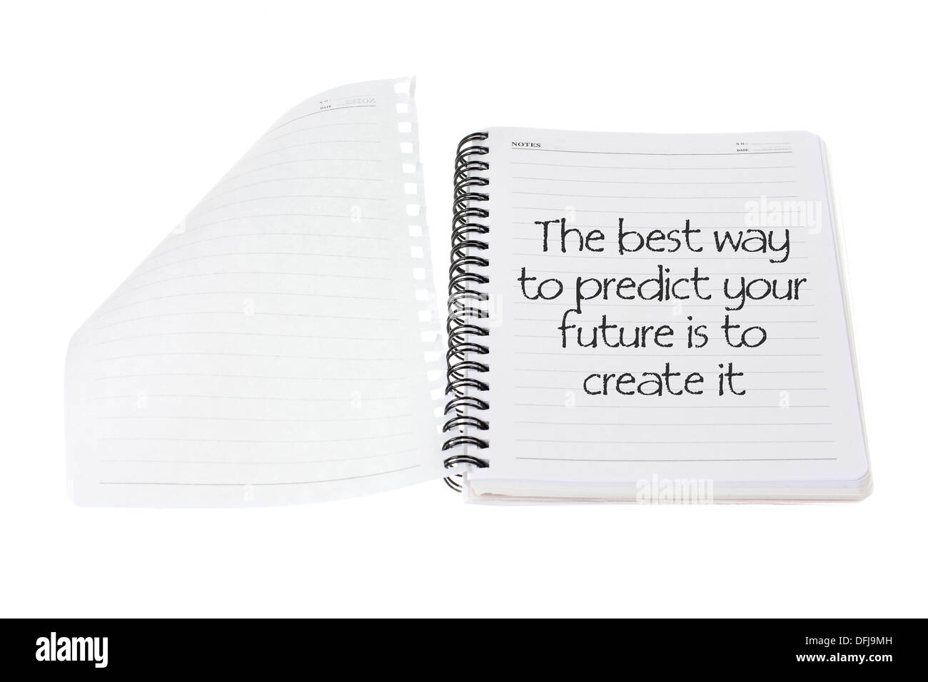 Note Book with Message of Inspiration Stock Photo - Alamy