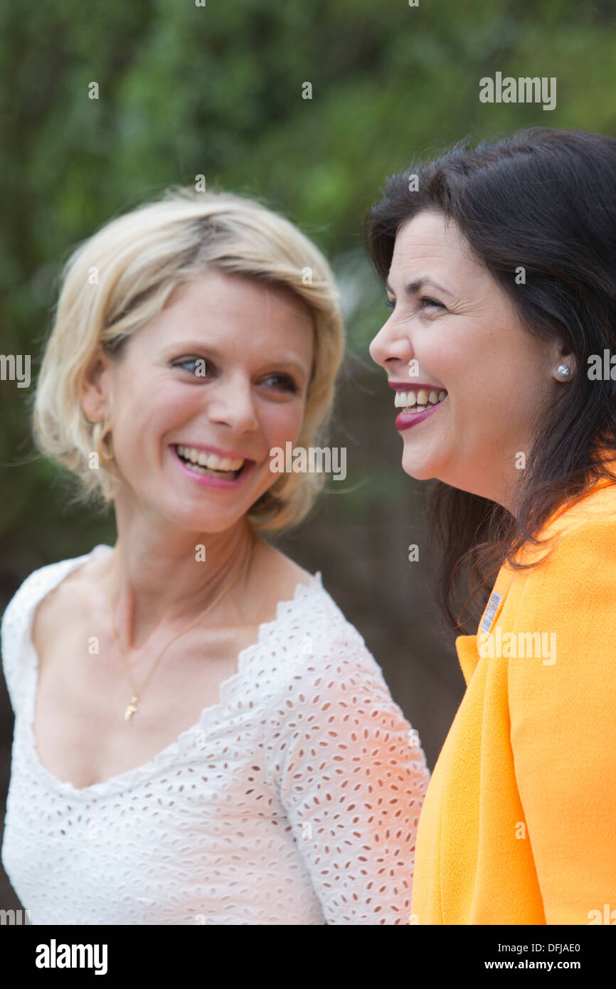 Actress Emilia Fox and presenter Kirsty Allsop at Chelsea Flower Show ...