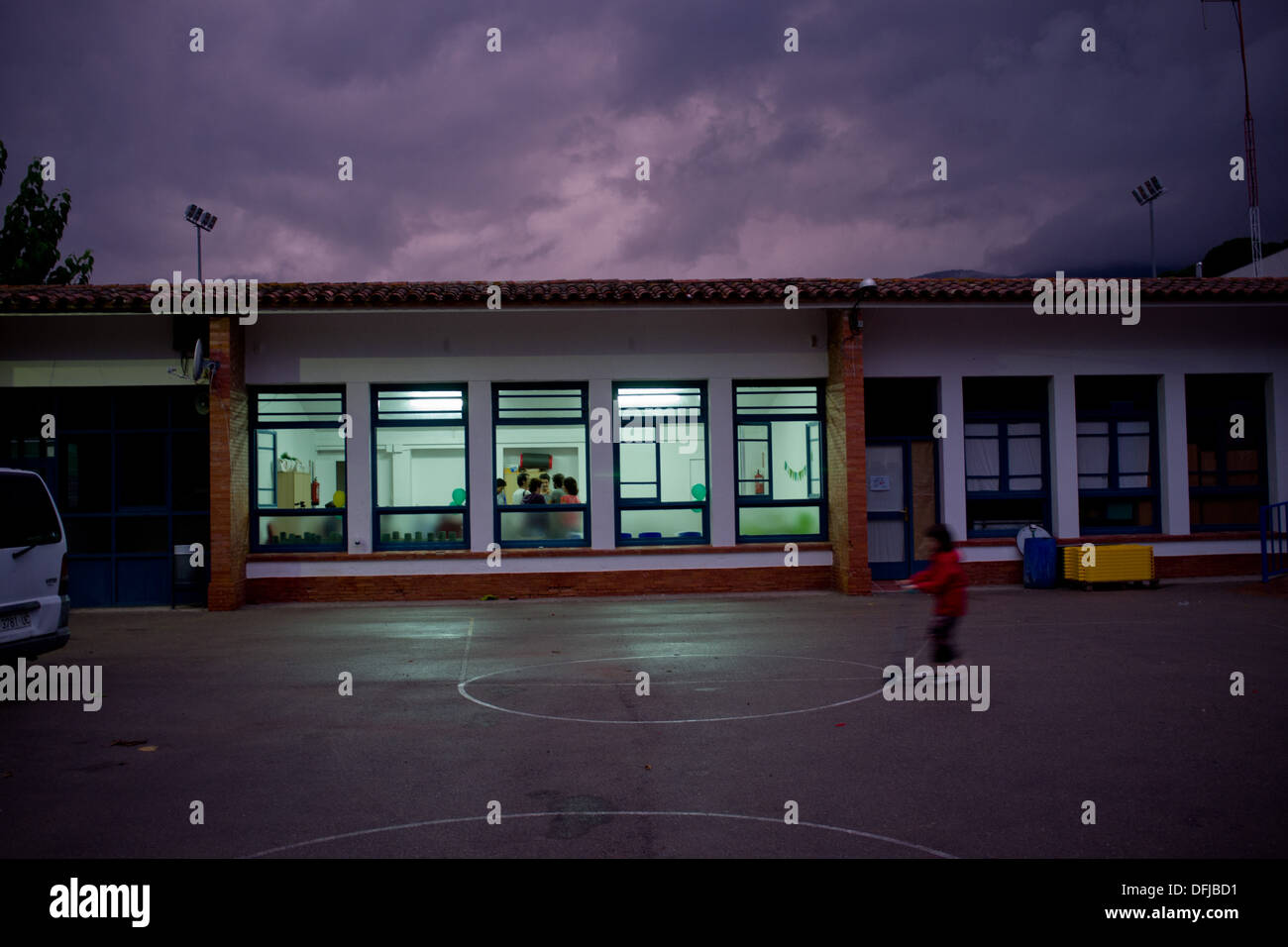 School yard at sunset Stock Photo - Alamy