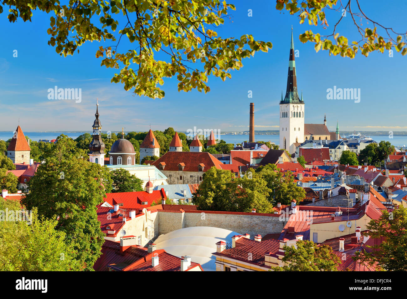 Skyline of Tallinn, Estonia at the old city Stock Photo - Alamy