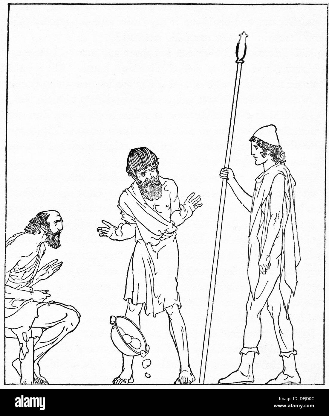 Telemachus From The Odyssey Drawing Telemachus Is Consoled By