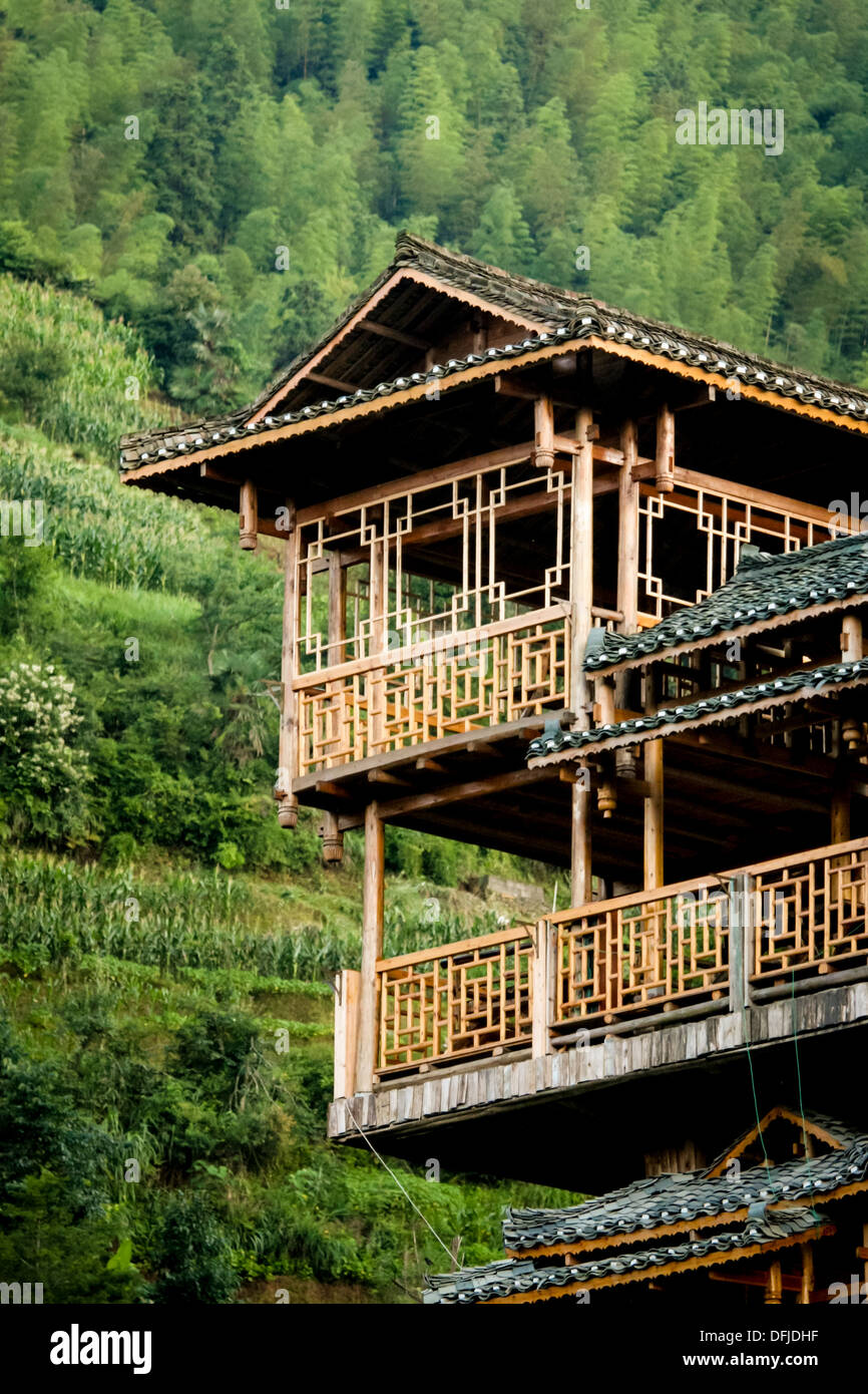 Details of wooden chinese building Stock Photo - Alamy