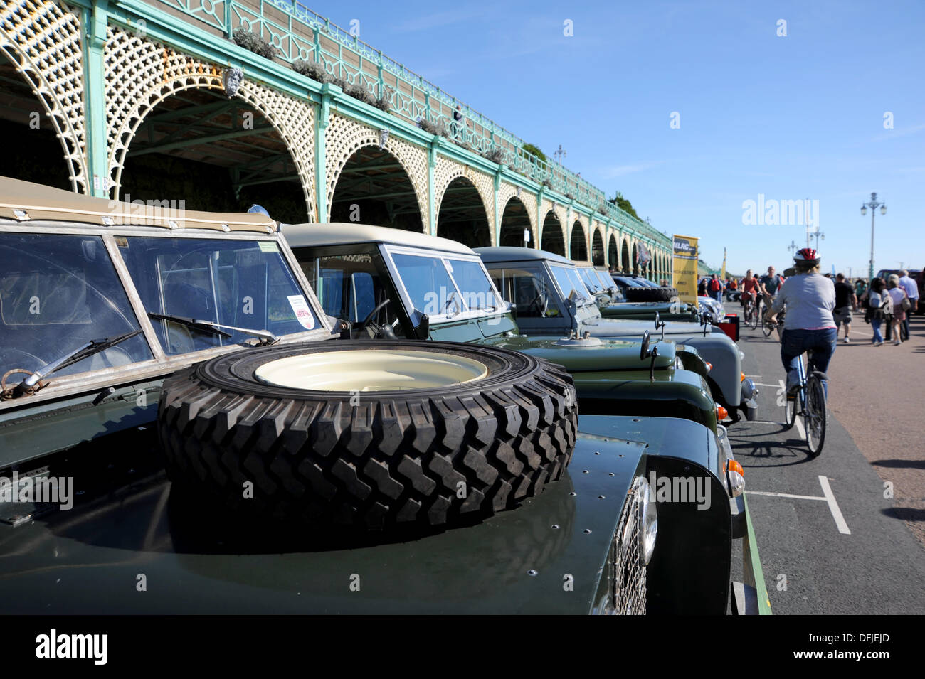 land Rover 4x4 car rally at Brighton seafront UK Stock Photo - Alamy