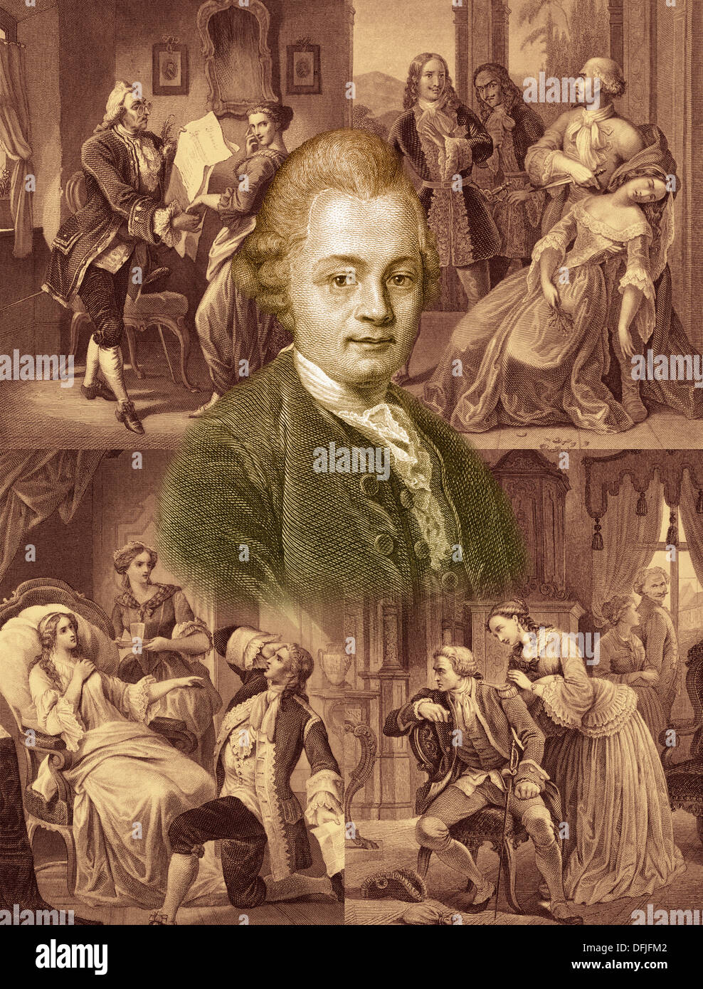A German Poet Of The Enlightenment Stock Photos & A German Poet Of The ...