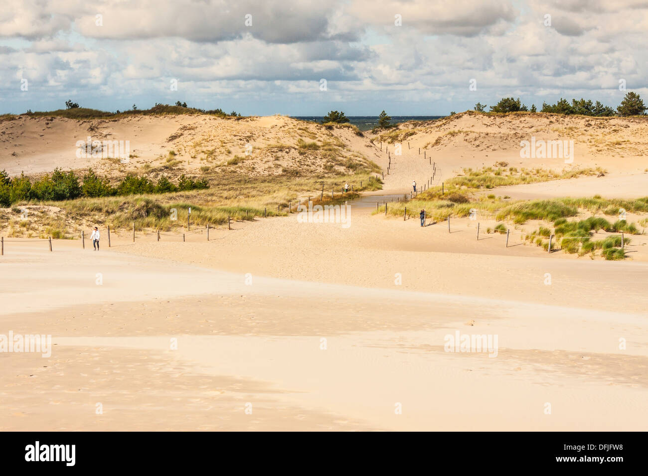 Entrance to famous Polish dunes in Leba Stock Photo - Alamy