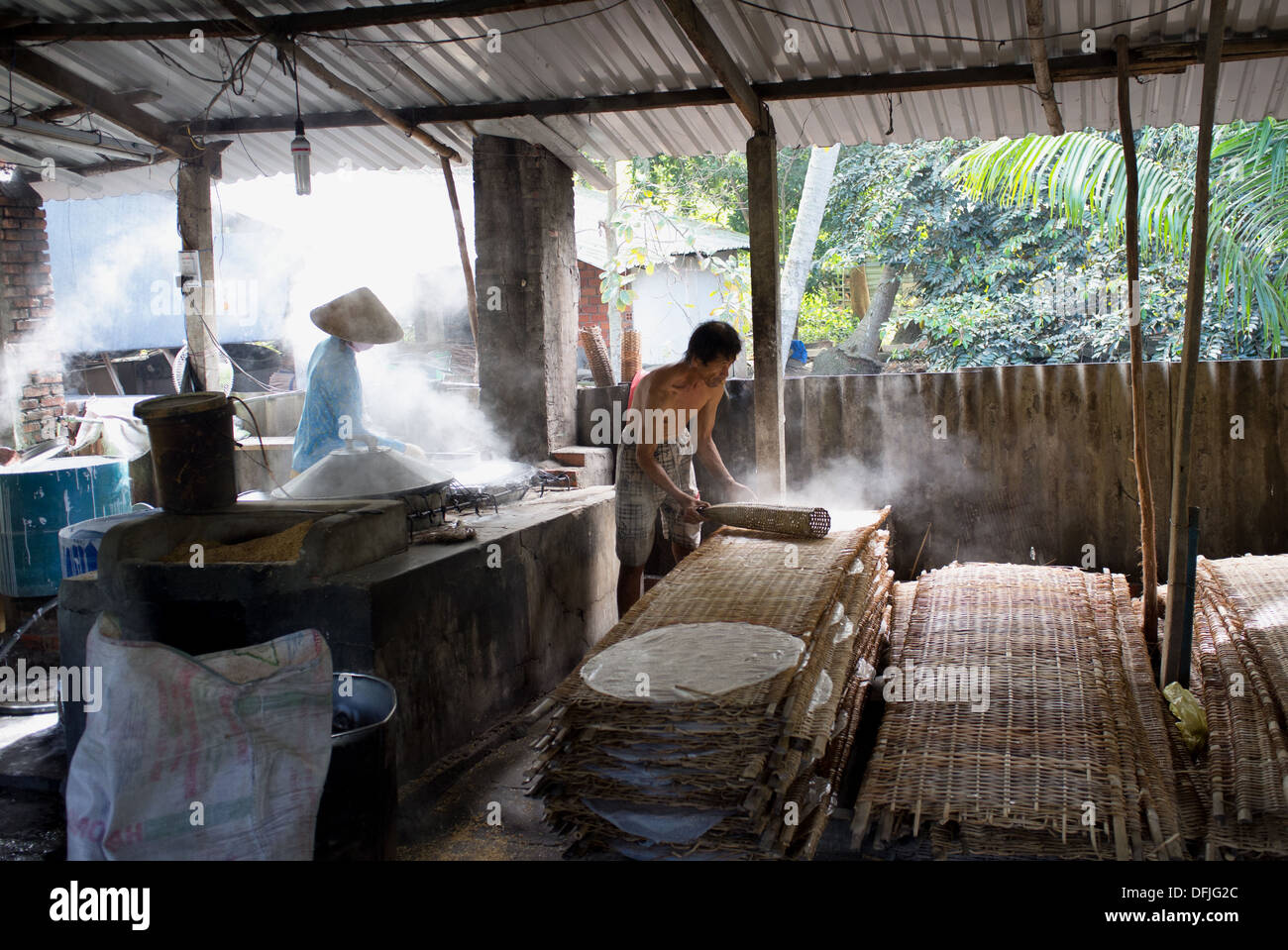Rice Paper Production Vietnam High Resolution Stock Photography and ...