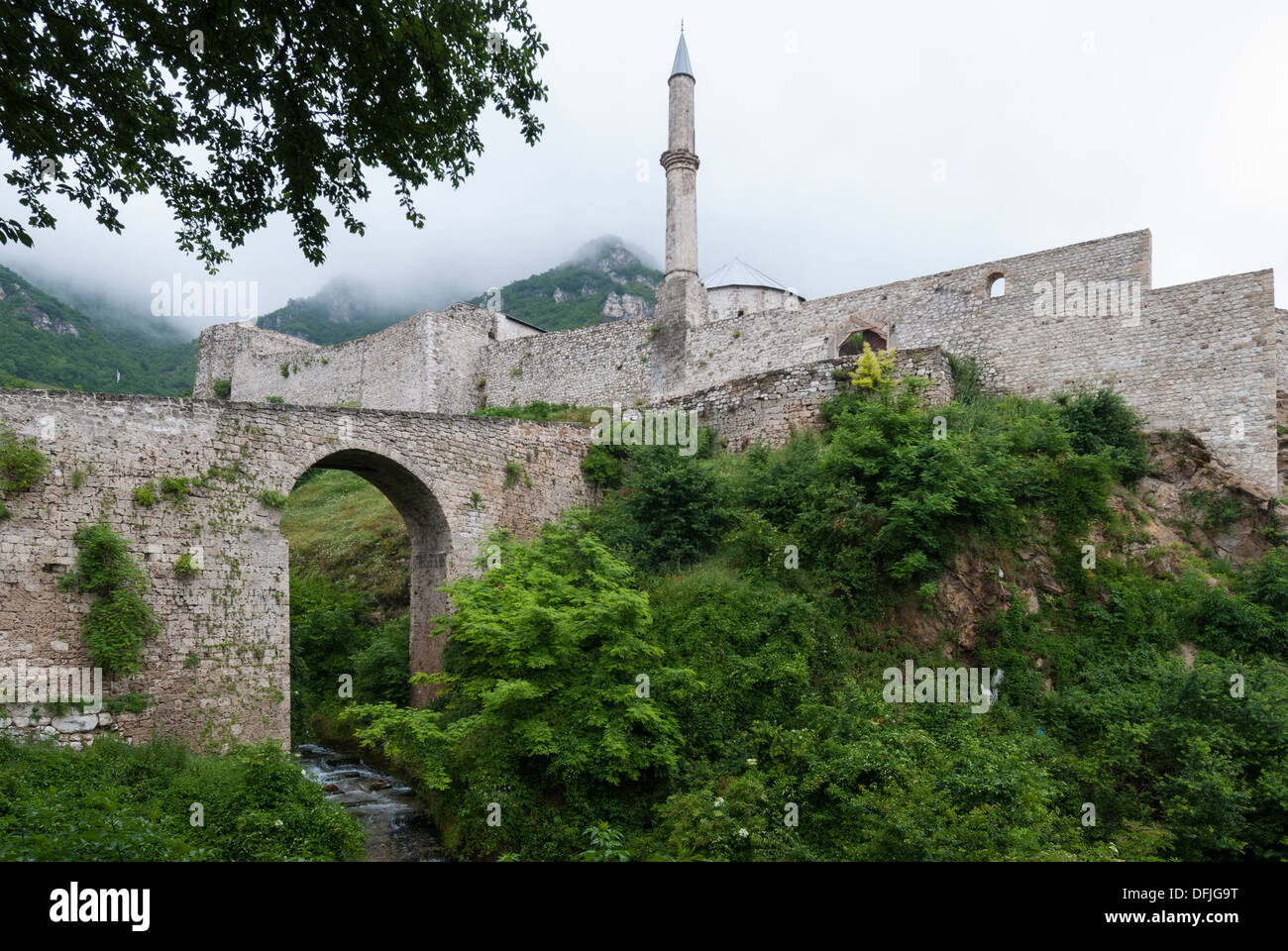 The castle of the historic town of Travnik, Bosnia and Herzegovina ...