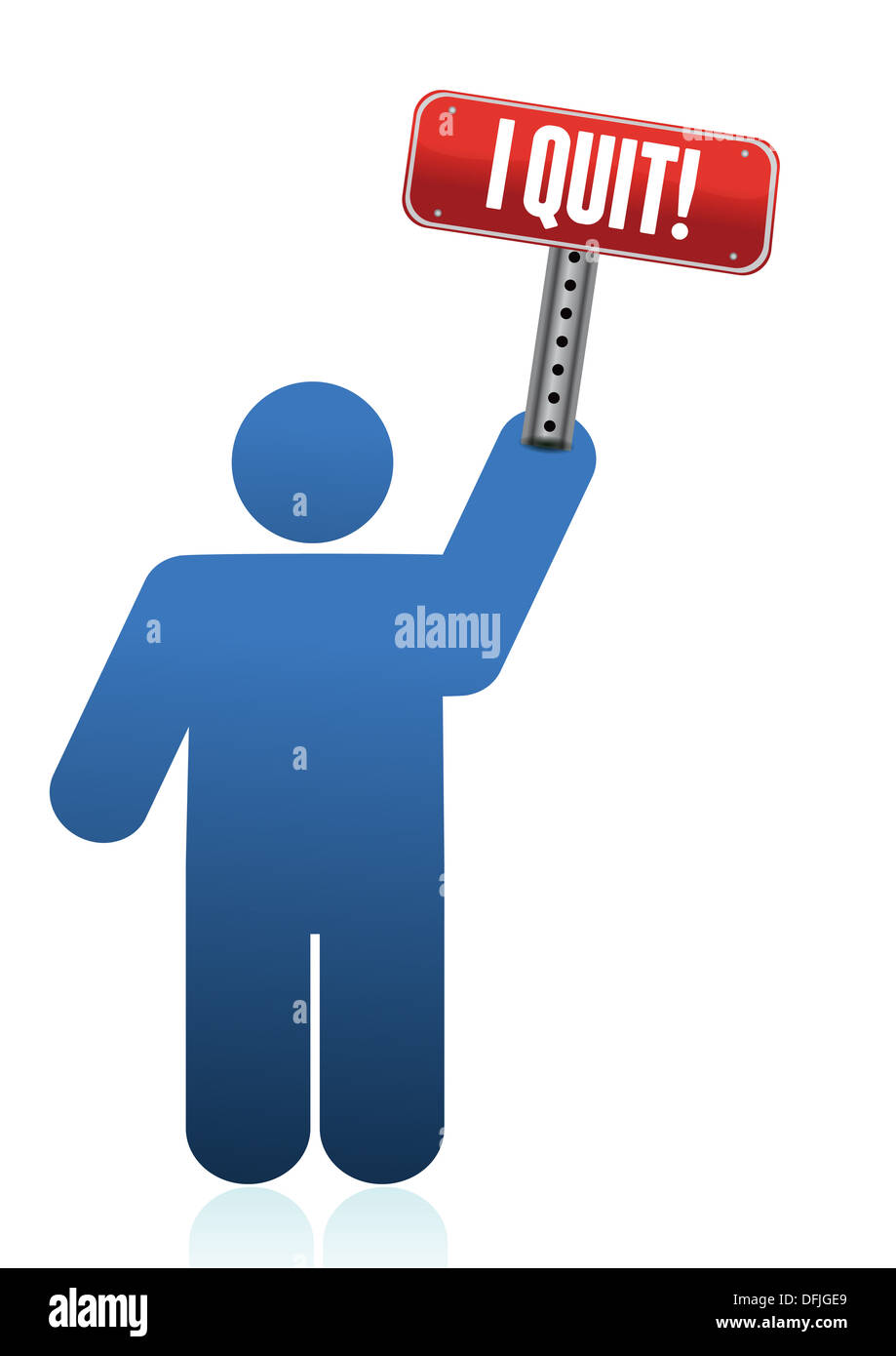 I Quit icon with sign illustration design Stock Photo - Alamy