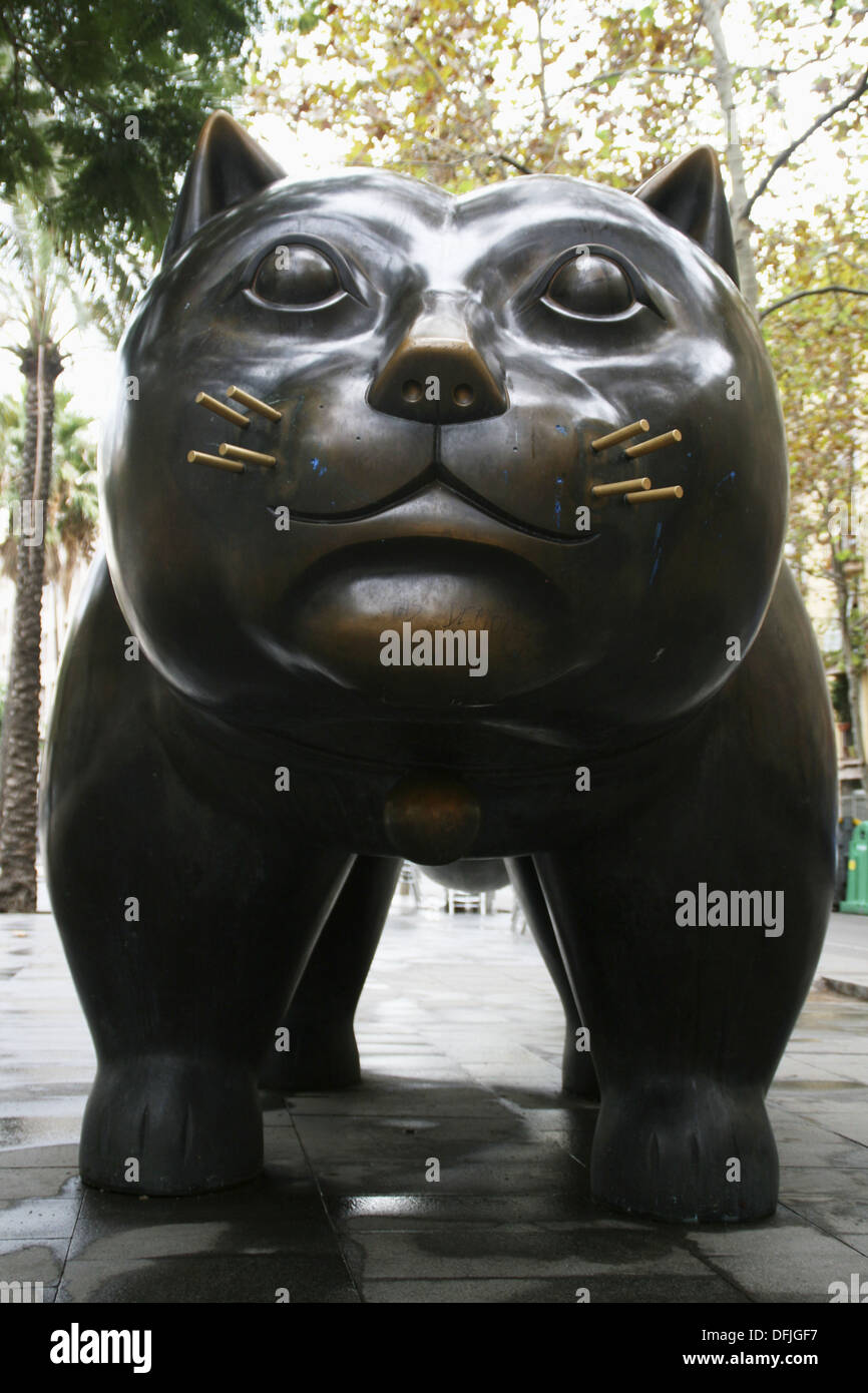 Fernando Botero Cat Sculpture
