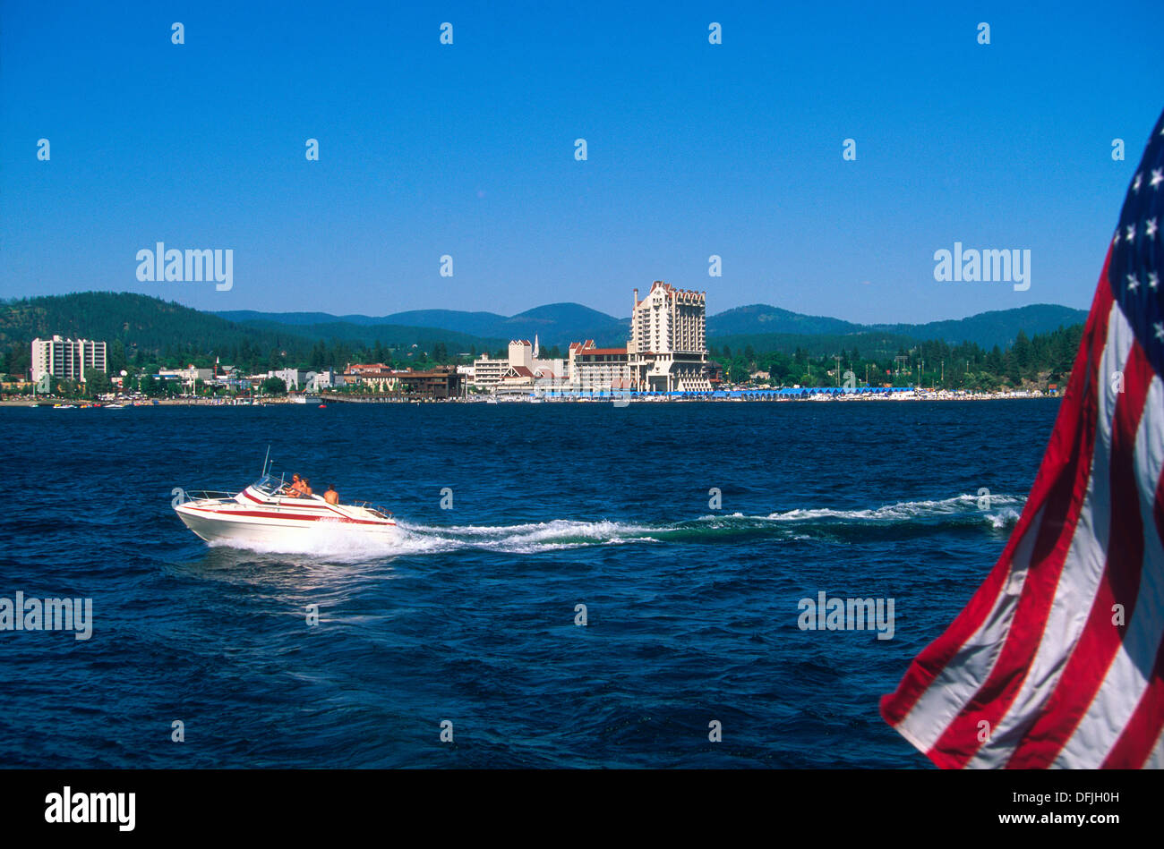 Lake Coeur d'Alene and Coeur d'Alene Resort, Idaho, USA Stock Photo - Alamy