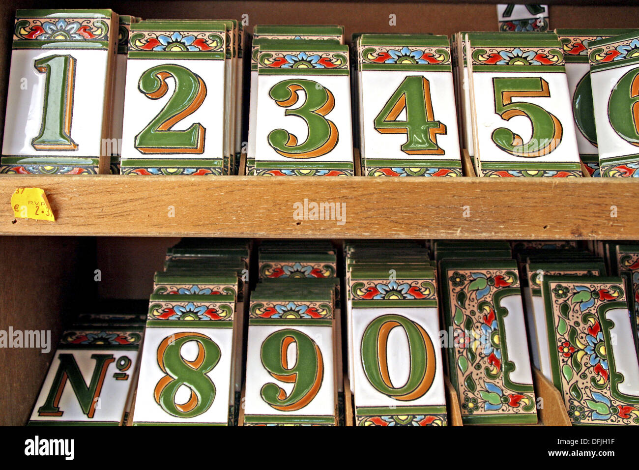 Ceramic numbers hi-res stock photography and images - Alamy