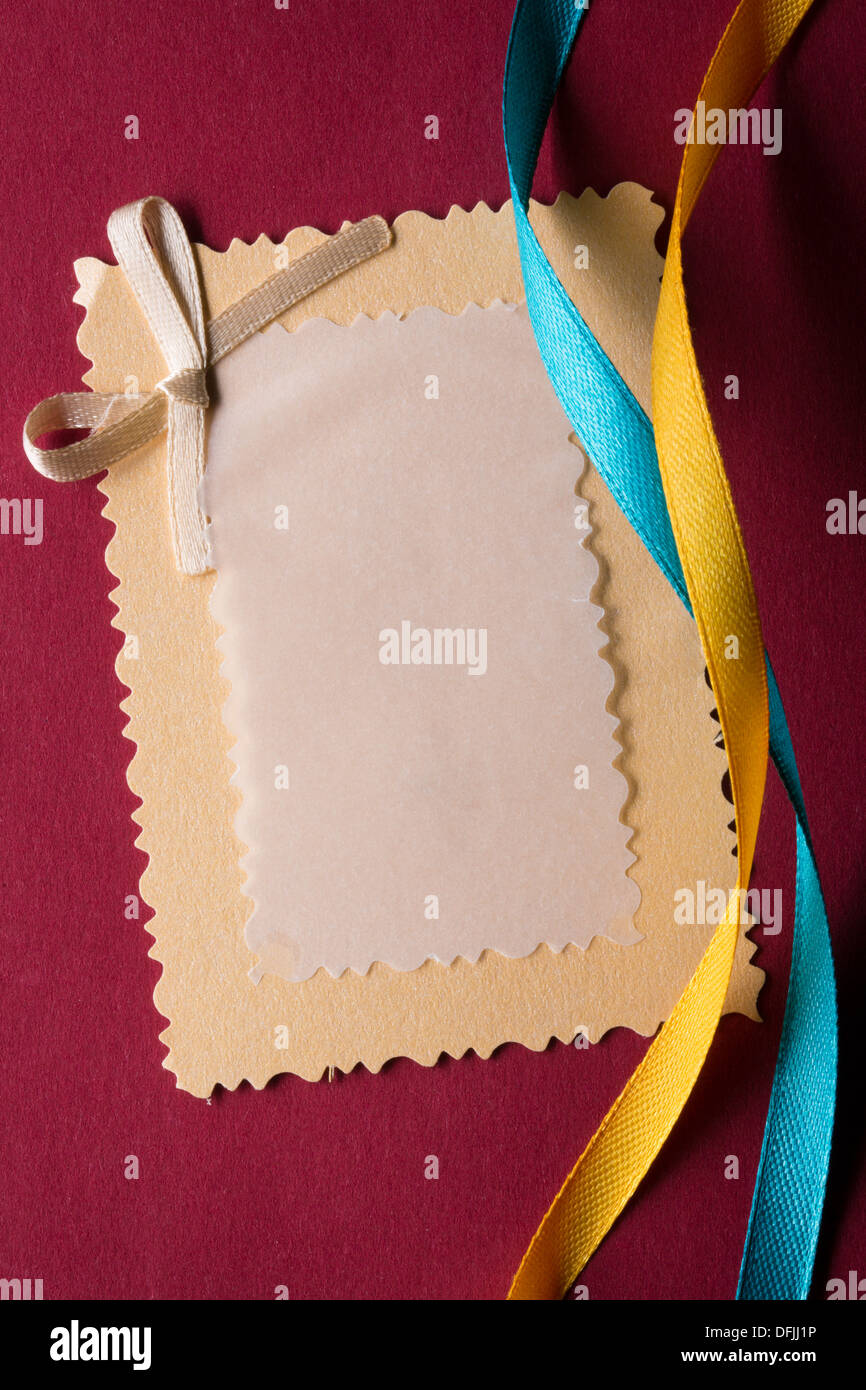 Card ribbon hi-res stock photography and images - Alamy