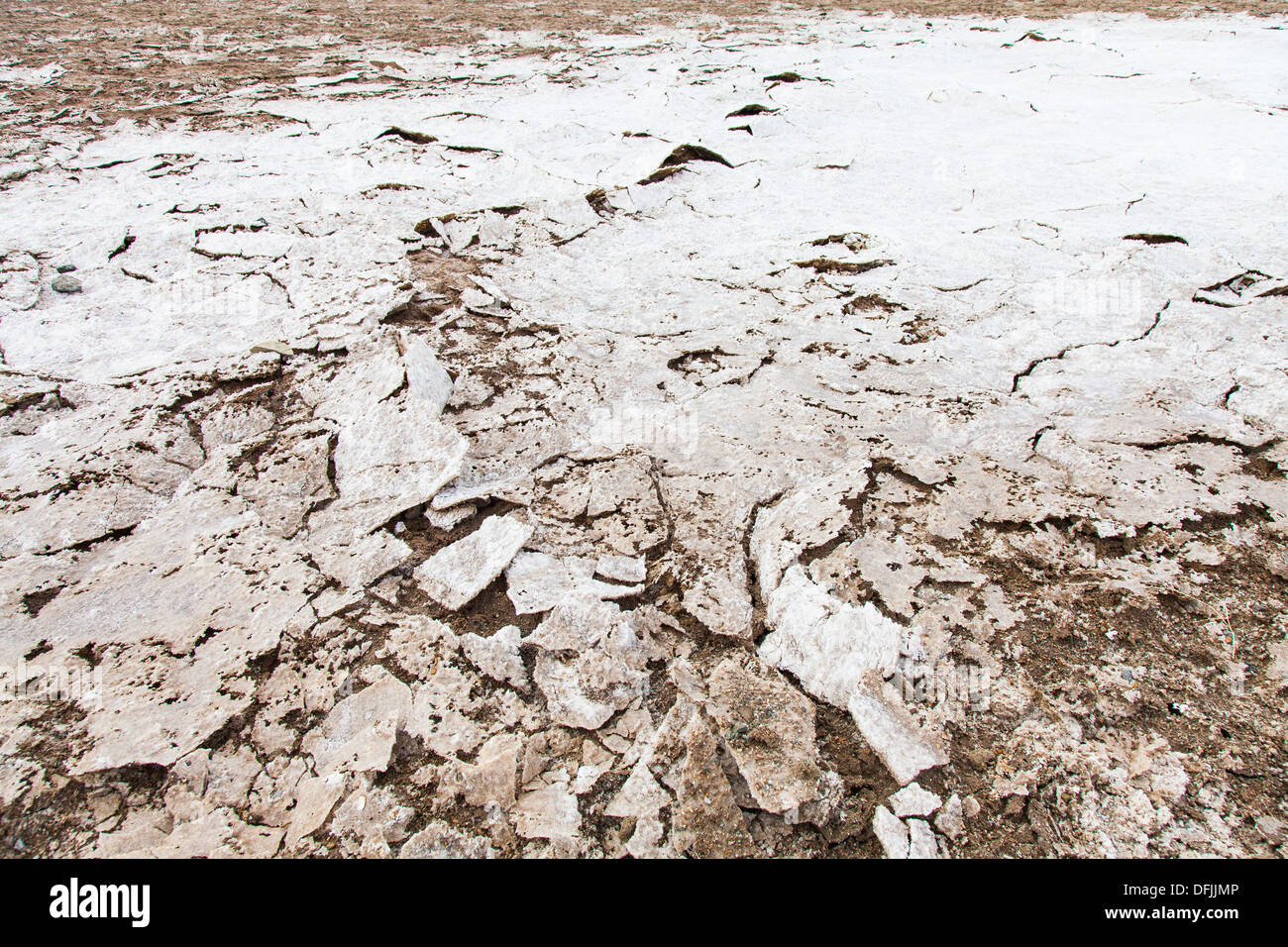 Salt desert close to Amboy, USA. Concept for desertification Stock ...
