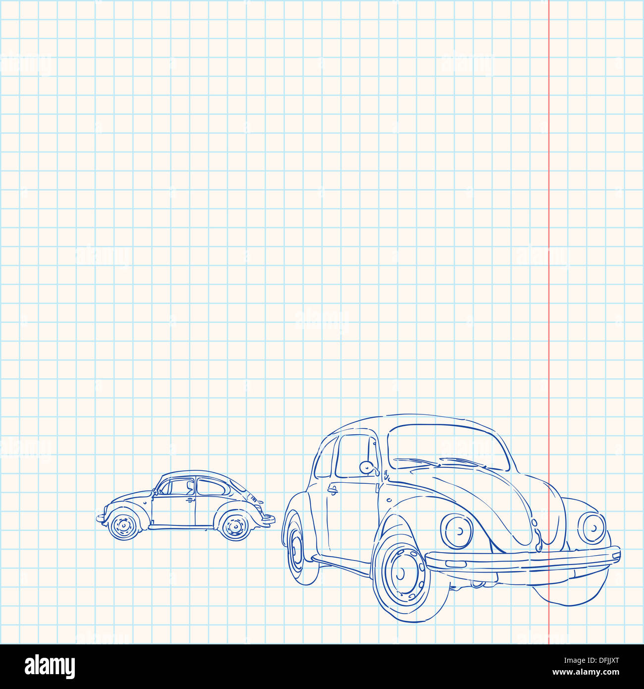 Car technical drawing beetle hi-res stock photography and images - Alamy