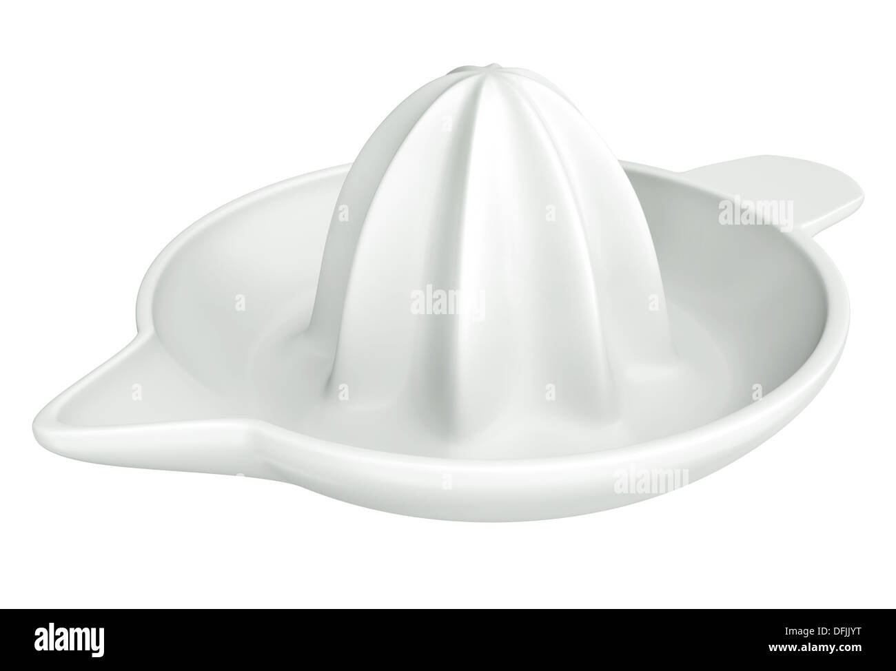 White lemon squeezer isolated on a white background. 3D rendered ...