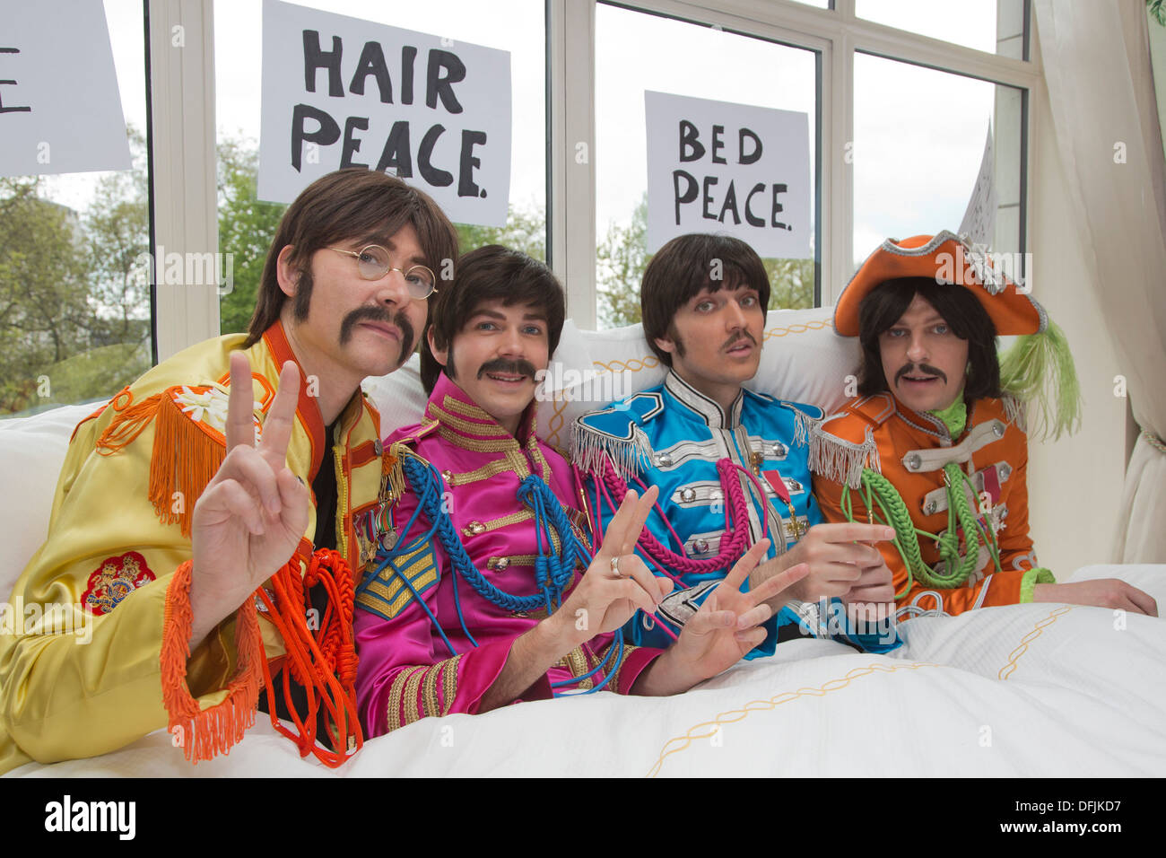 John lennon beatles in bed hi-res stock photography and images - Alamy