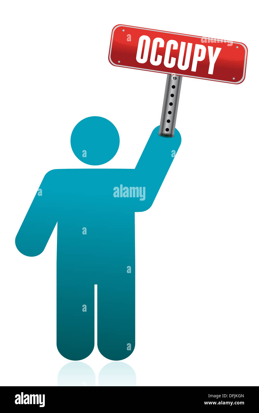 Icon holding a occupy sign illustration design Stock Photo - Alamy