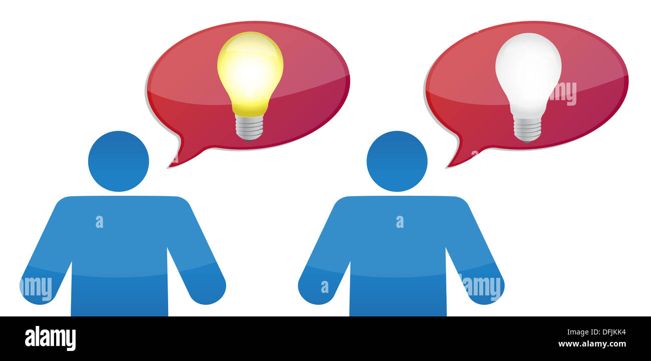 team brainstorming for ideas illustration design Stock Photo - Alamy