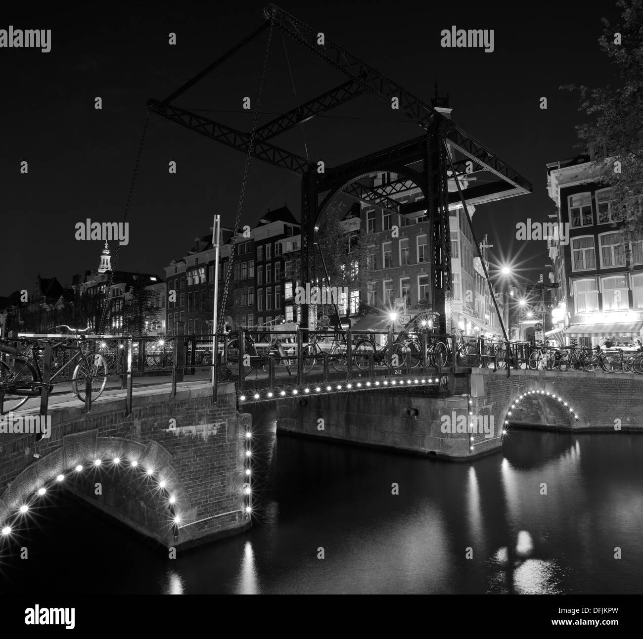 Canal bridges, amsterdam Black and White Stock Photos & Images - Alamy