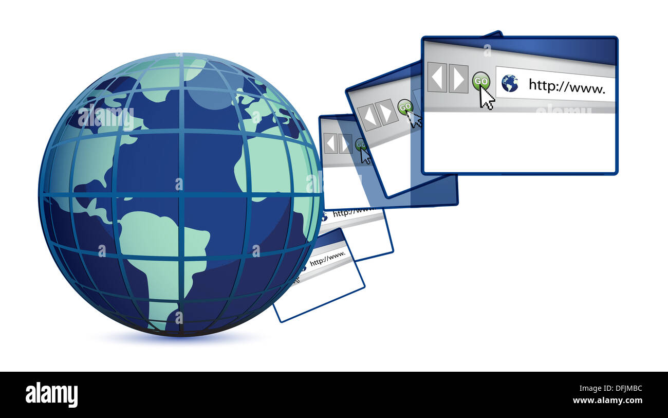 Internet concept on white background Stock Photo - Alamy