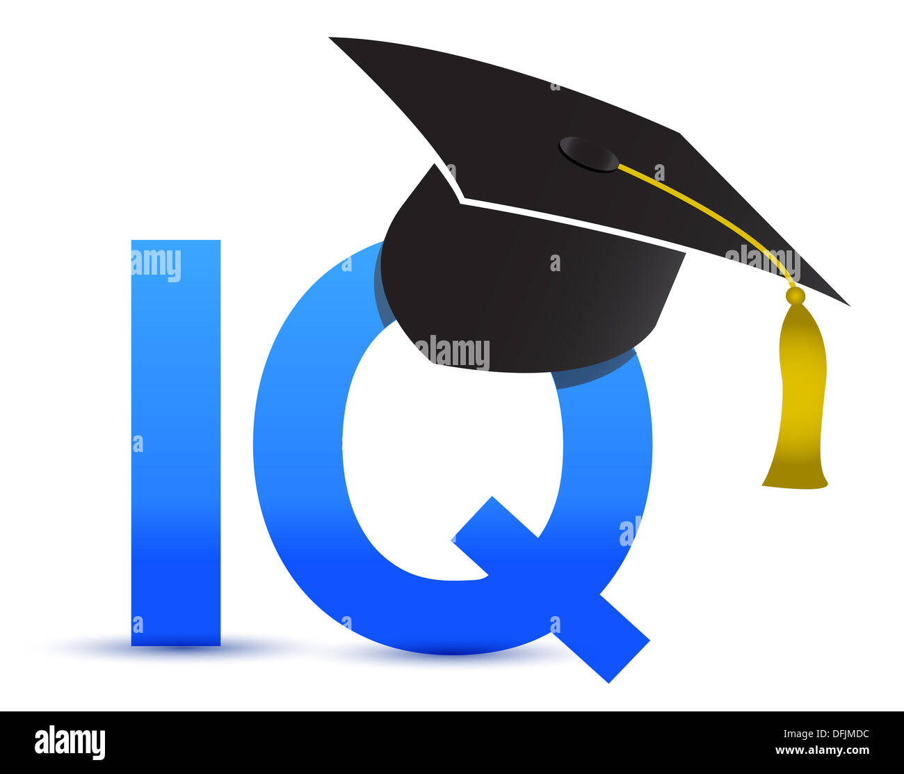 Intelligence quotient iq graduation tassel Stock Photo - Alamy