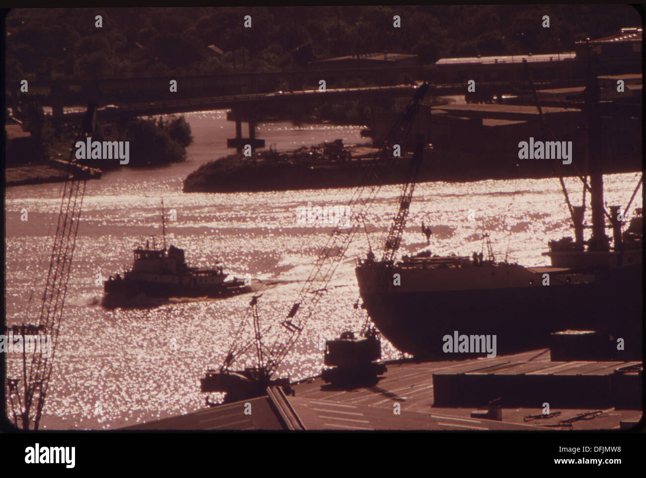 The Houston Ship Channel at sunset offers a stunning view of the ...