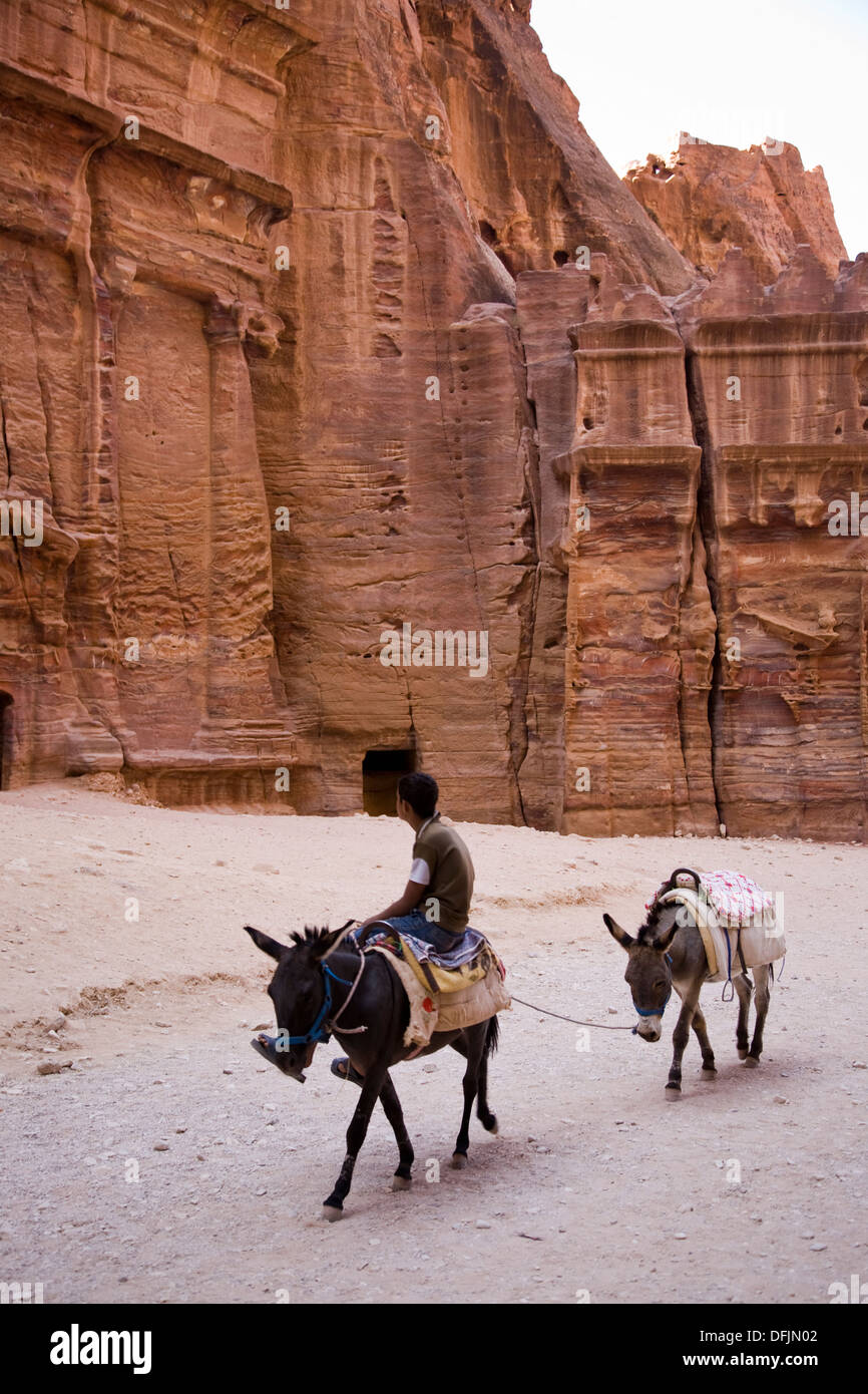 Visitors can hire a donkey to visit the legendary 3rd century Nabataean ...