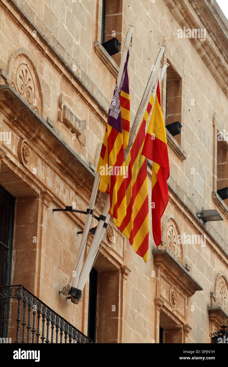 The flags of Menorca Stock Photo - Alamy