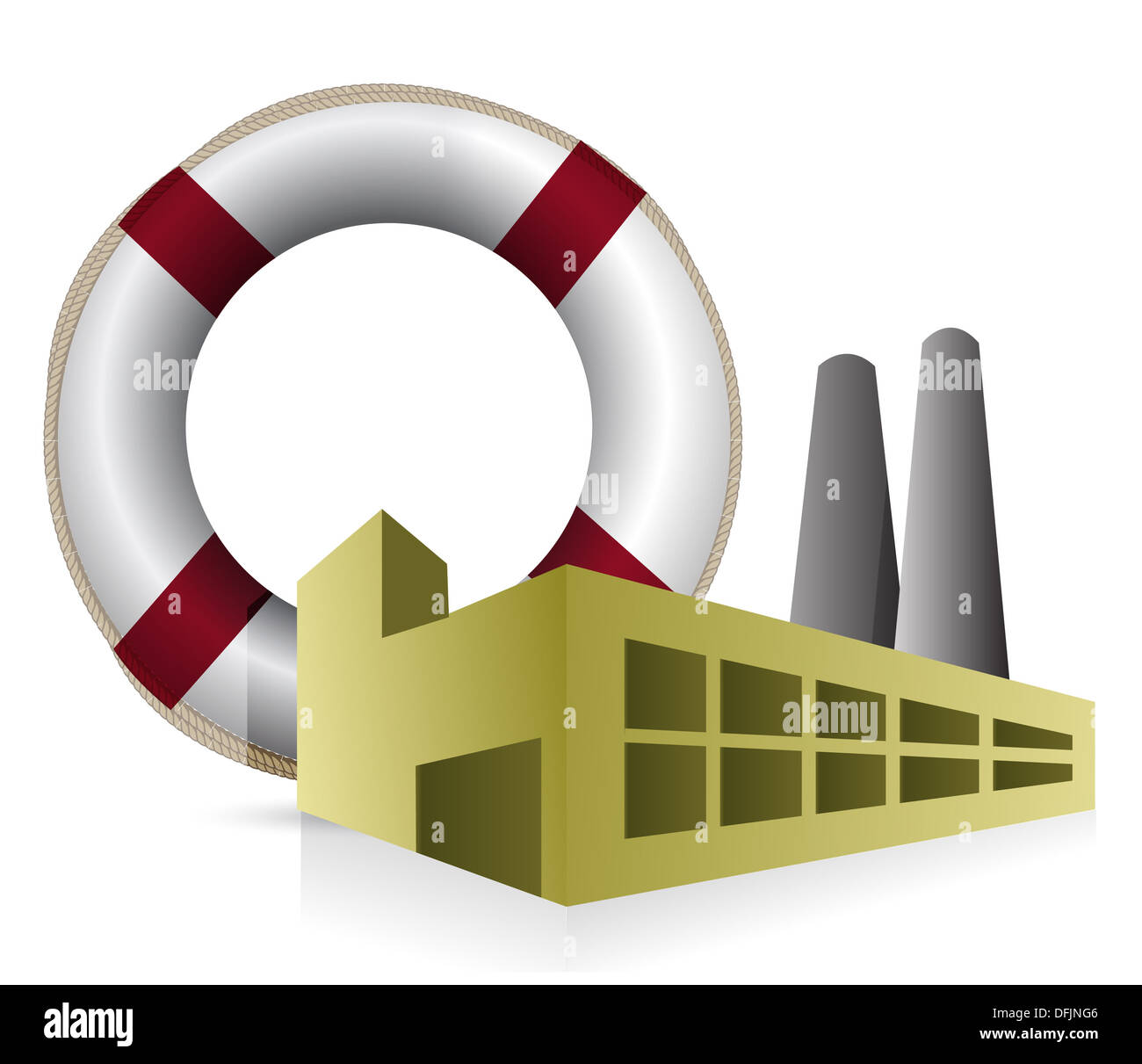 SOS factory concept illustration design over white background Stock ...