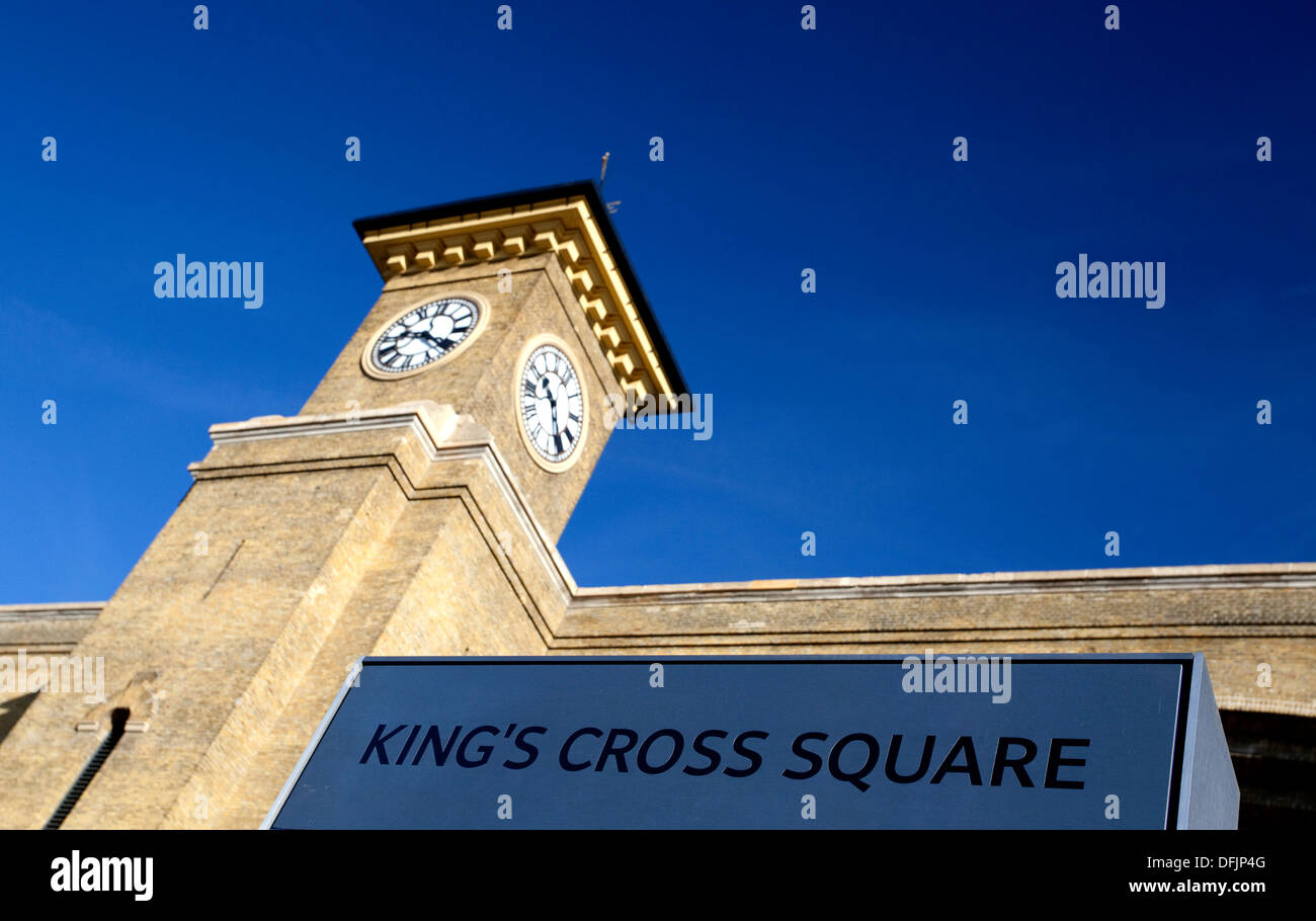 King's Cross railway station and King's Cross Square, London Stock ...