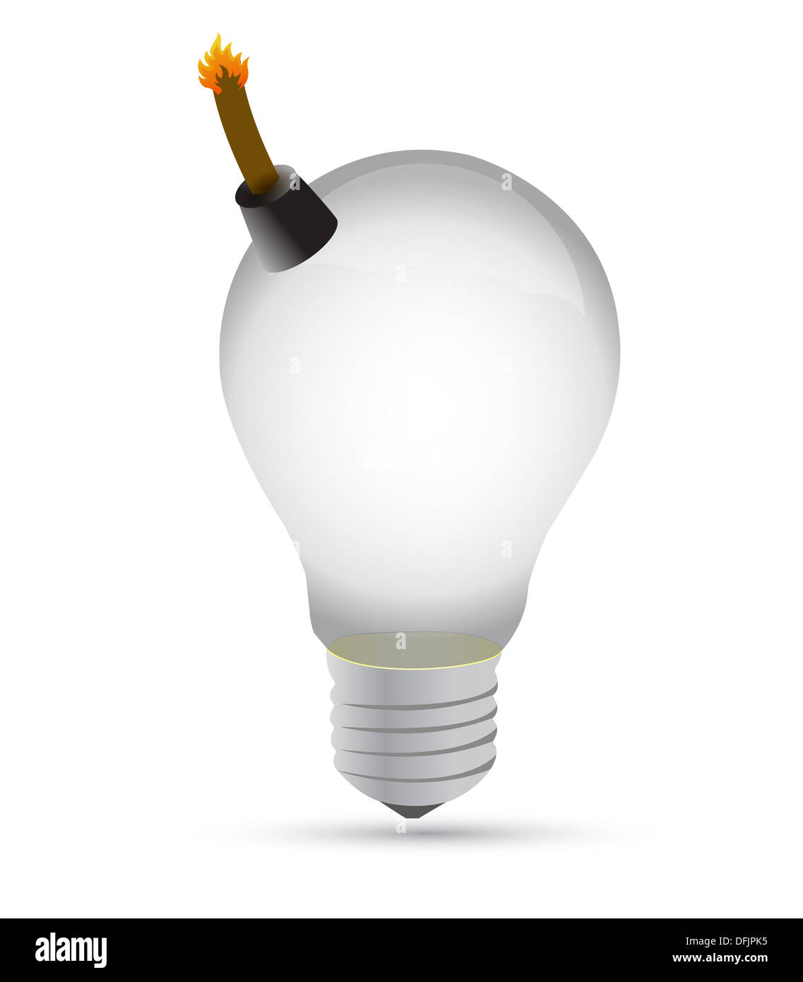 explosive idea lightbulb concept illustration design Stock Photo - Alamy