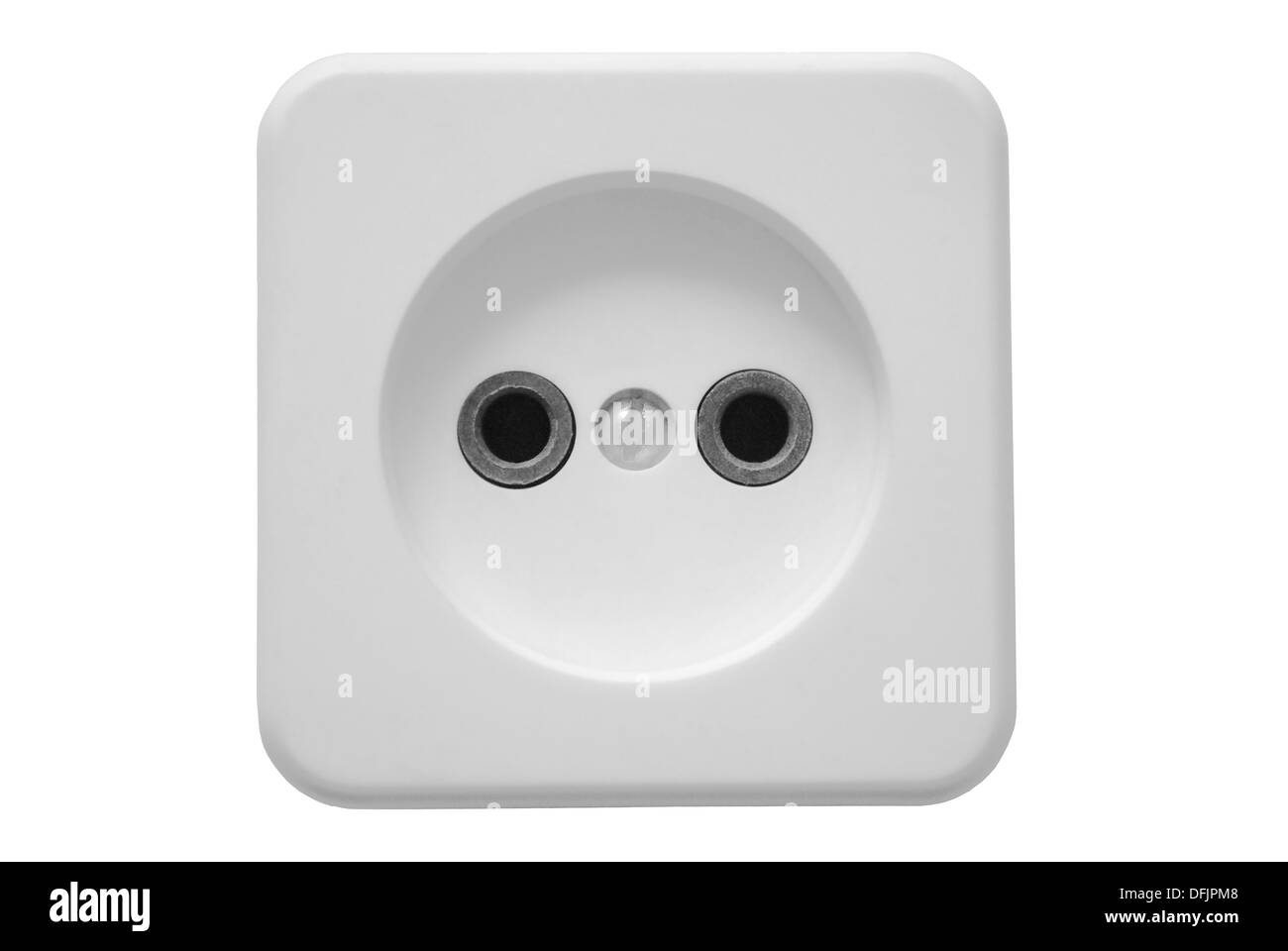 Electrical sockets on a grey background Stock Photo - Alamy