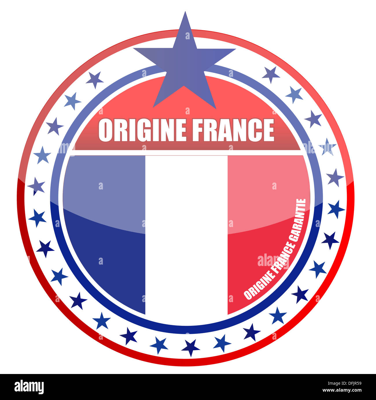 Made in france illustration stamp design Stock Photo - Alamy